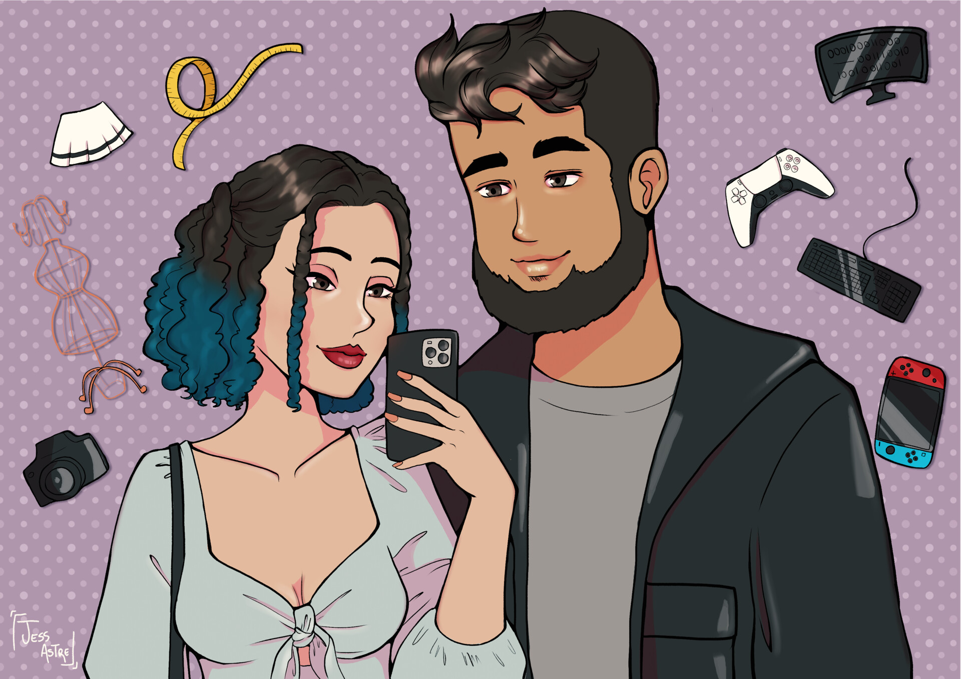 ArtStation - Couple Bust Commission