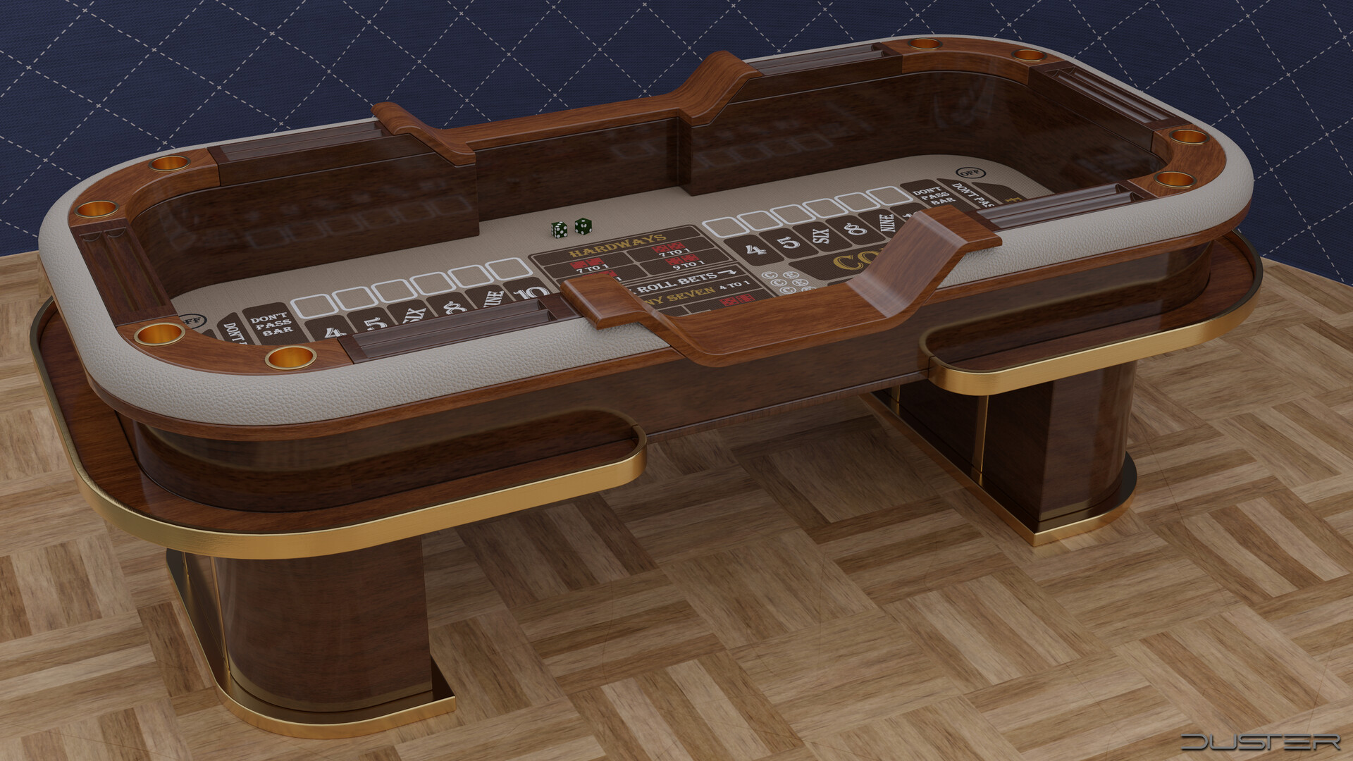 ArtStation - Casino Equipment #2 - Craps Table - Blender 3D Model