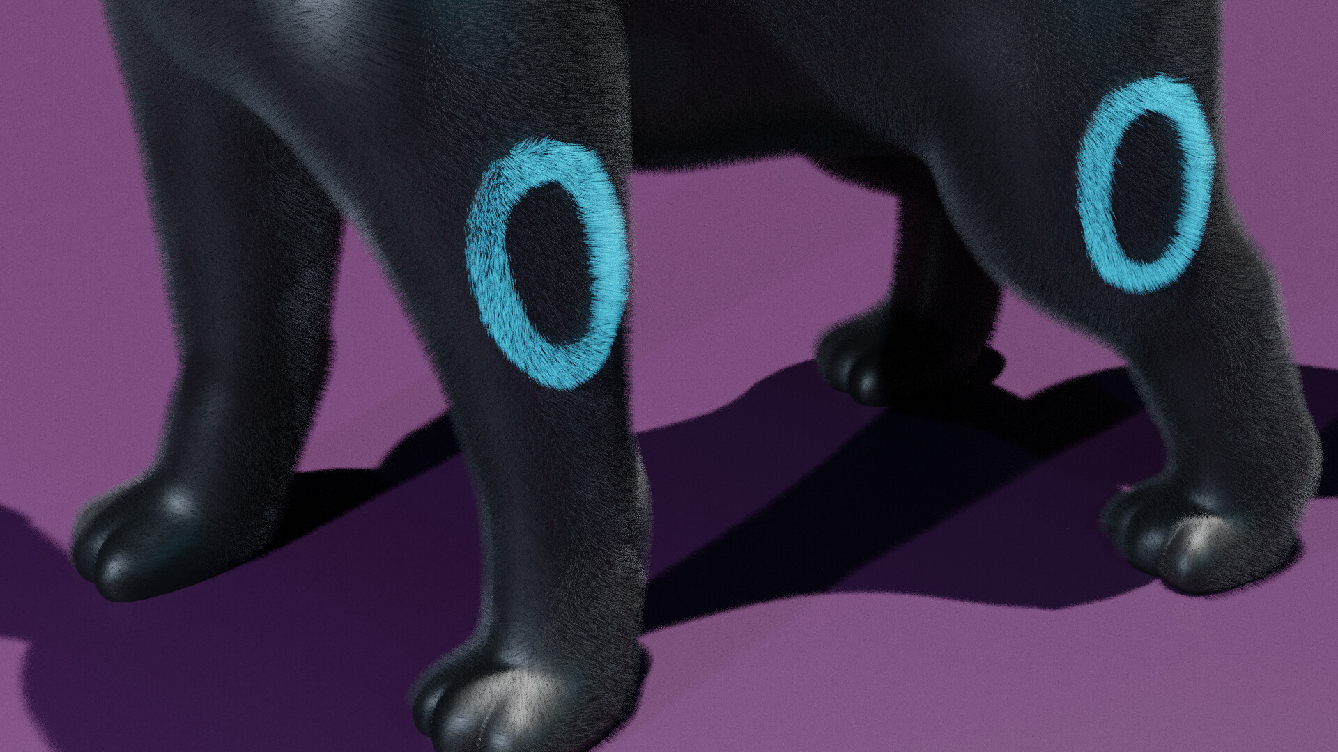 ArtStation - Hair system on Shiny Umbreon