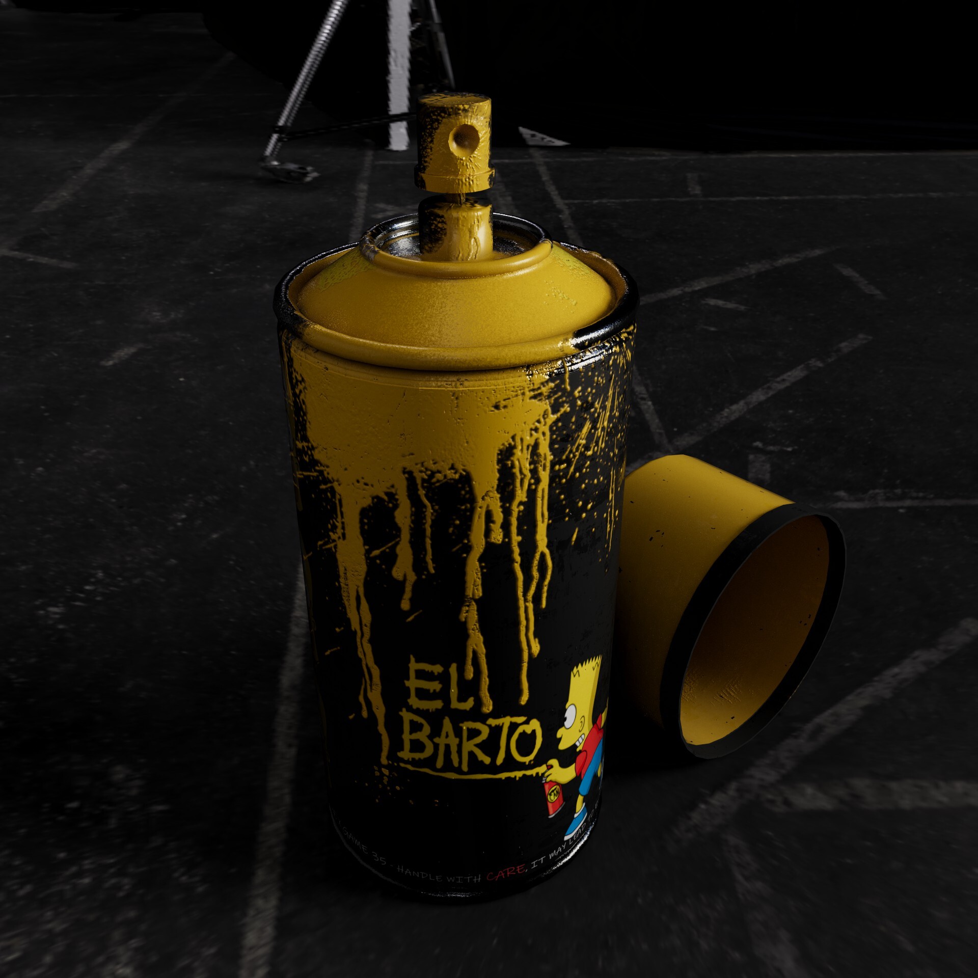 ArtStation - Spray can Texturing