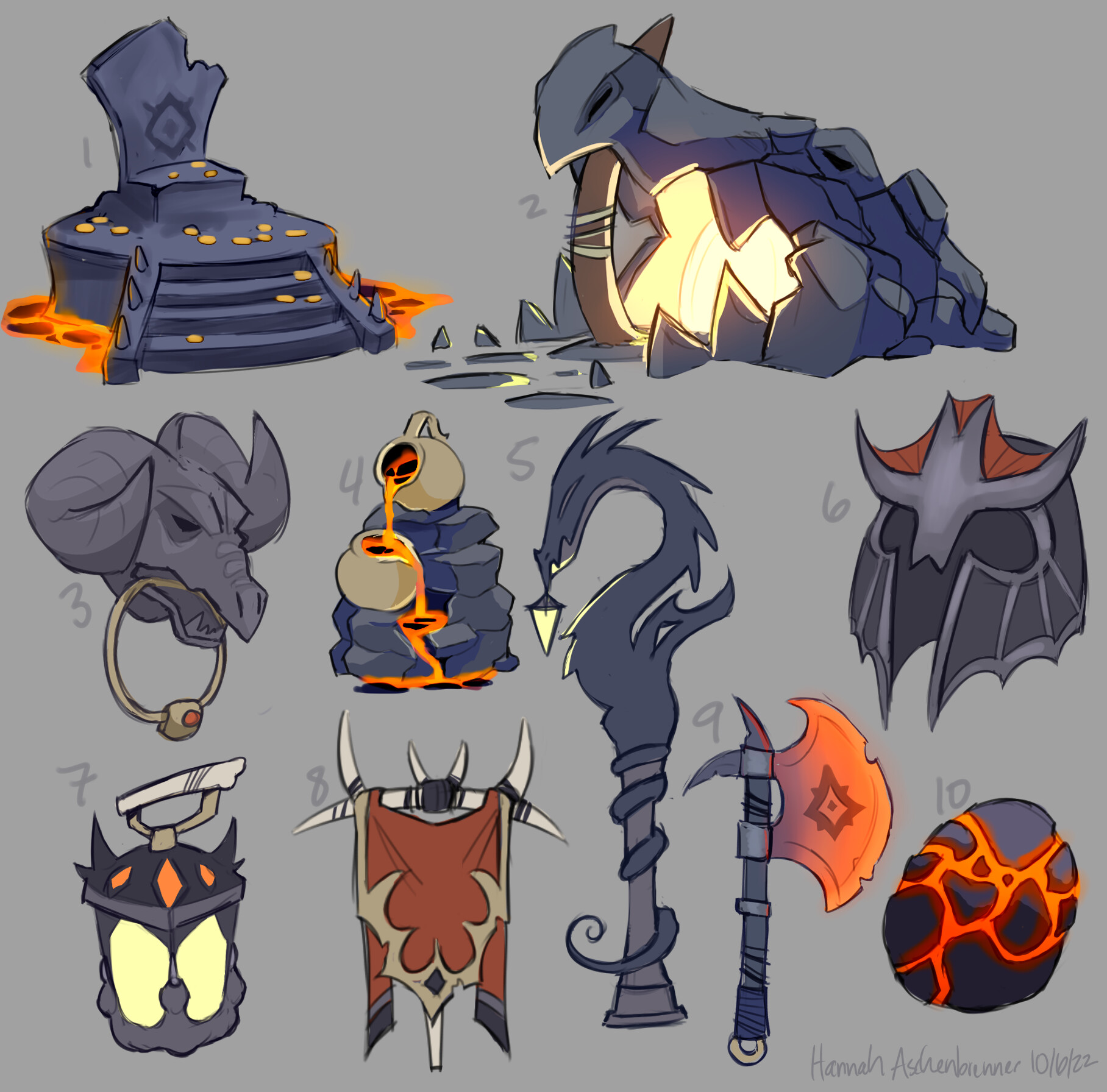 ArtStation - Various Props and Dragon people