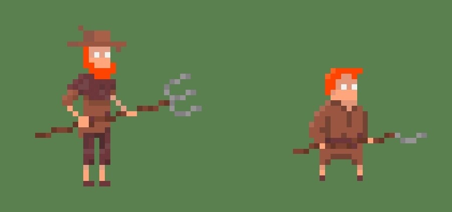 ArtStation - Villager 2d pixel art | Крестьянин 2д пиксель арт
