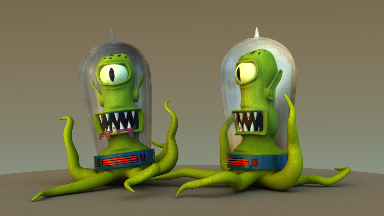 ArtStation - Kang & Kodos (from The Simpsons) 3D Model