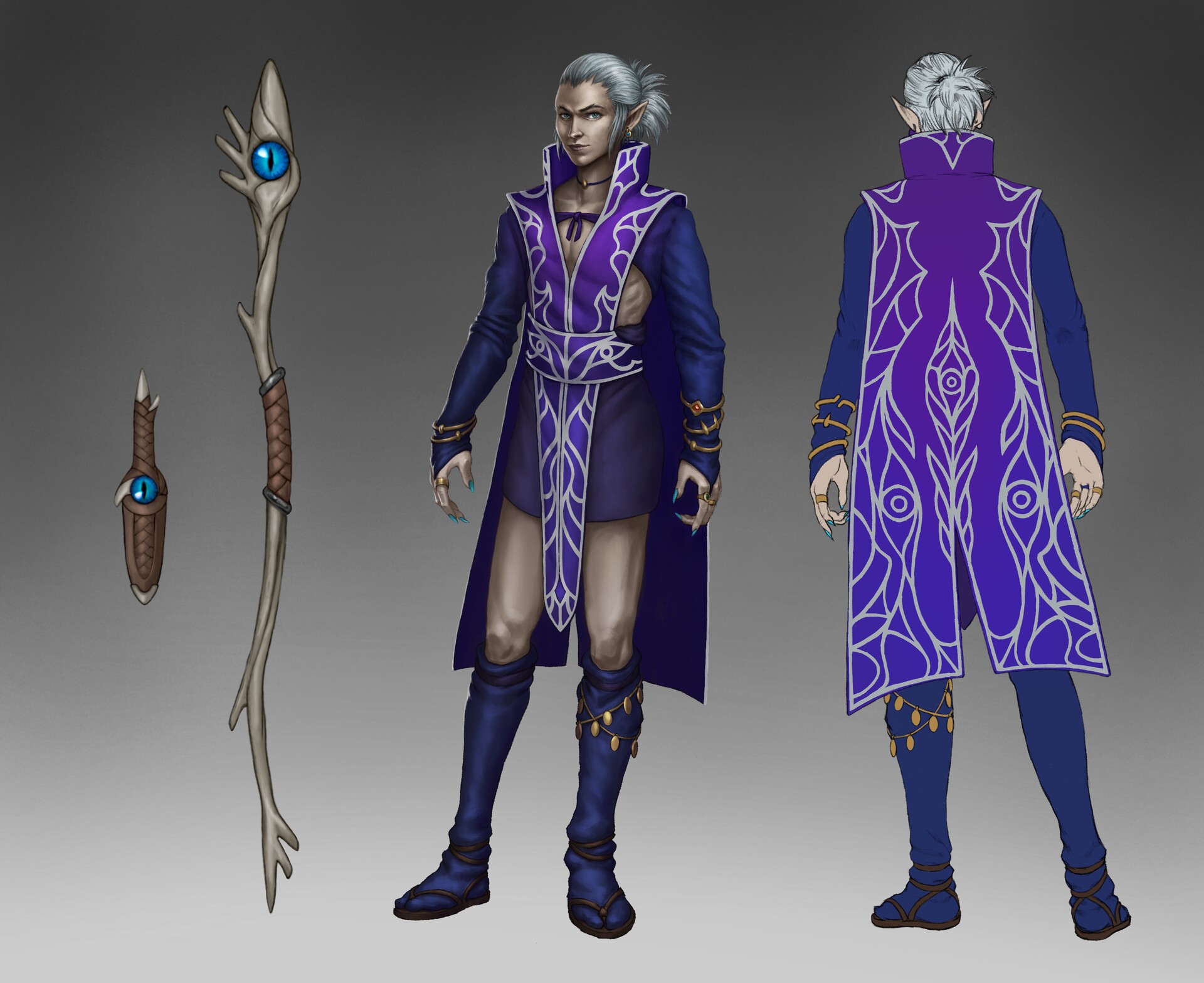 ArtStation - Lune - Elf Enchanter Character Design