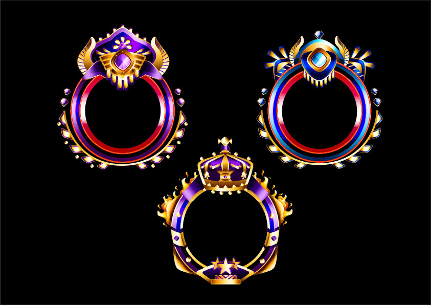 ArtStation - Rank based frames | Vector Art