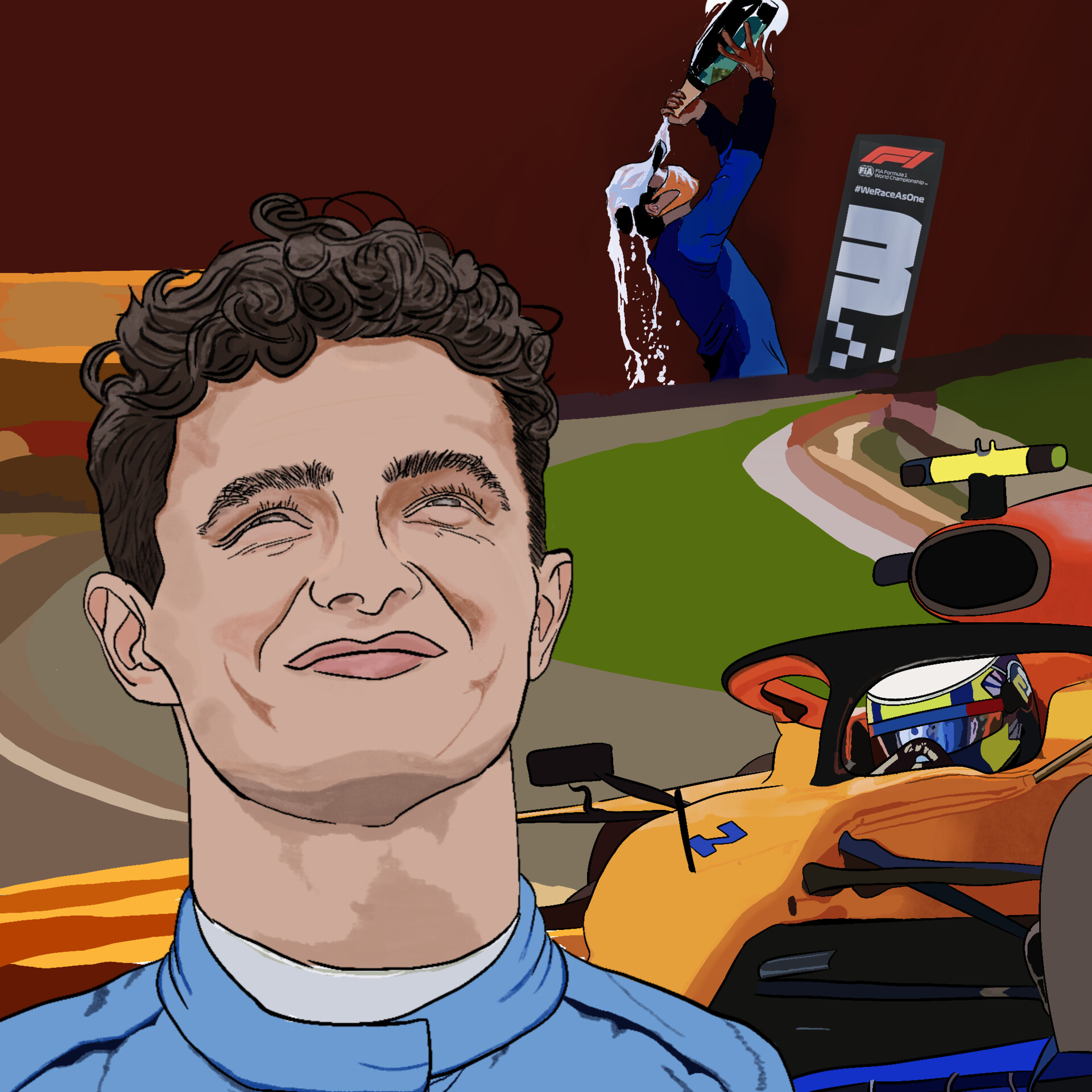 ArtStation - Lando Norris Fan art