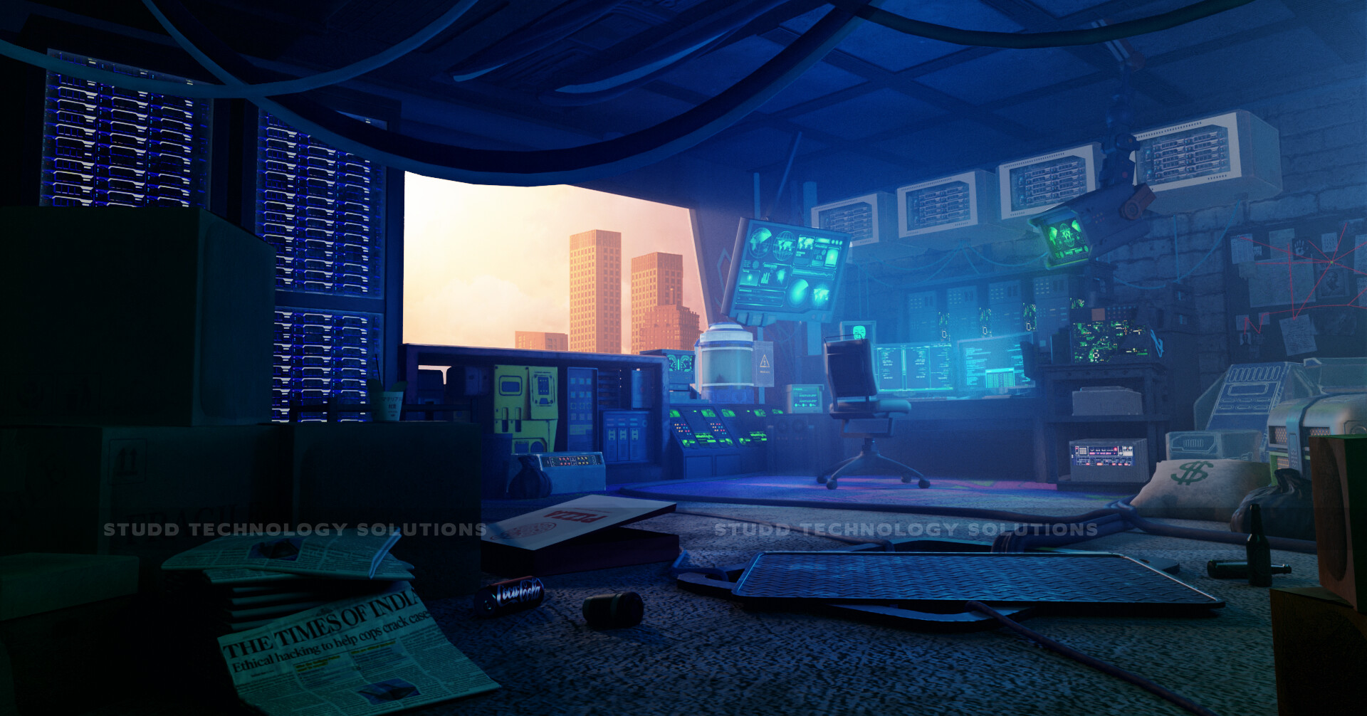 ArtStation - Hacker hideout