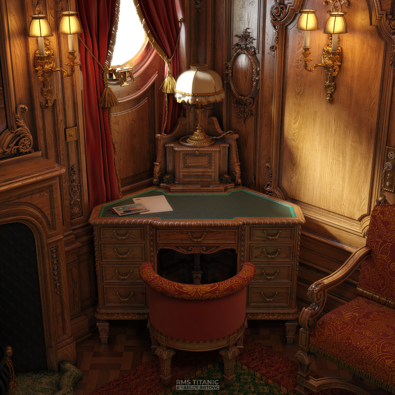 Vasilije Ristovic - Titanic - Parlour Suite Sitting Room C62 Interior