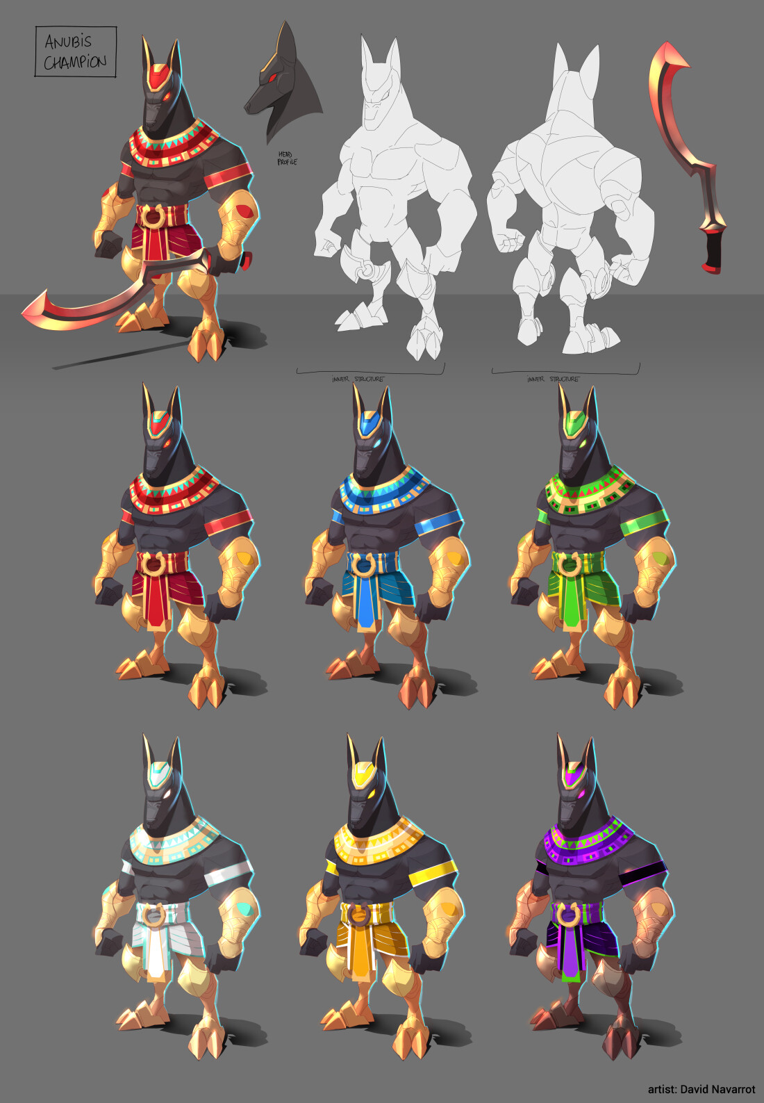 ArtStation - Anubis character (Might and magic Elemental guardians)