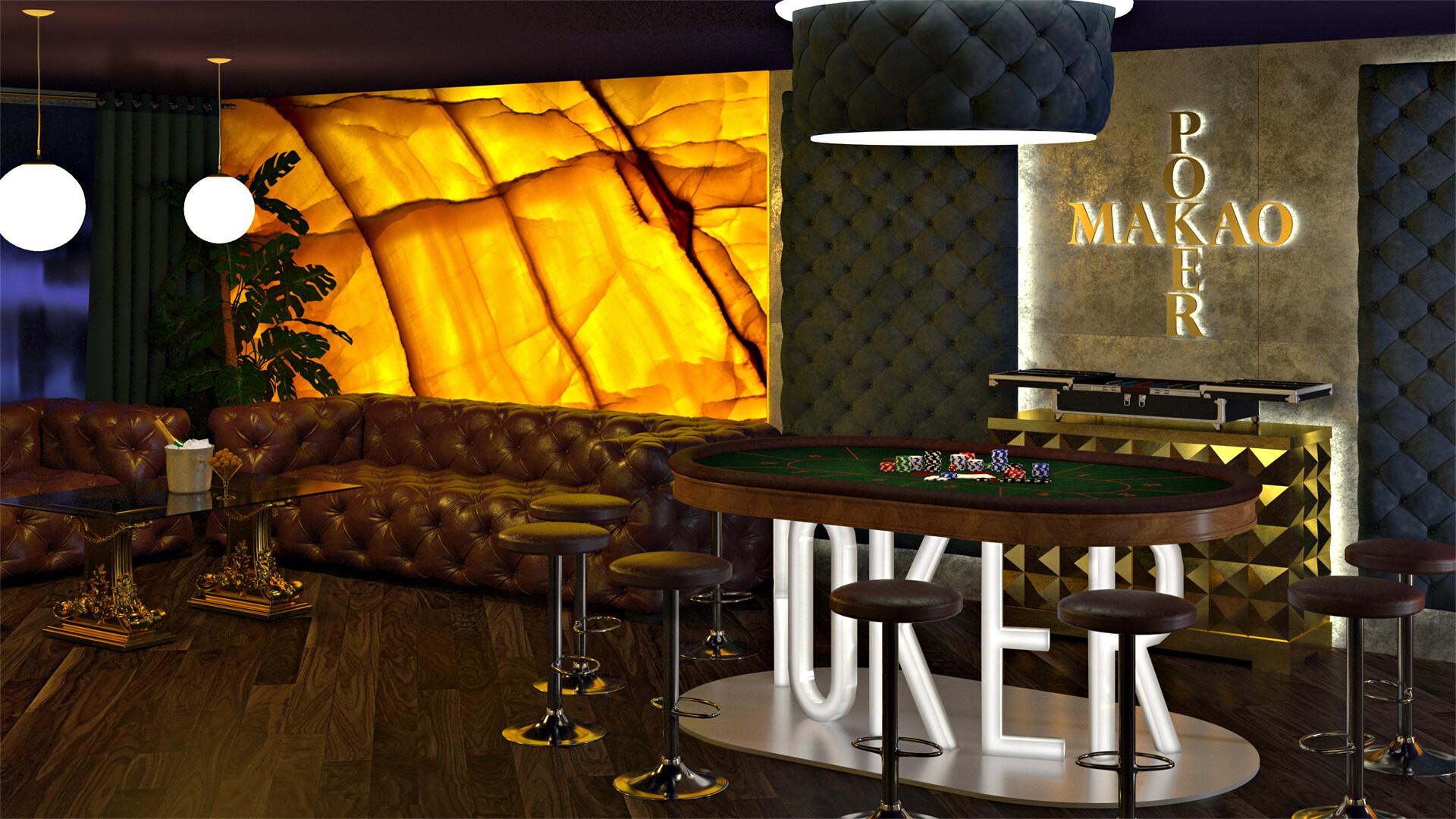 ArtStation - Poker Game Room concept