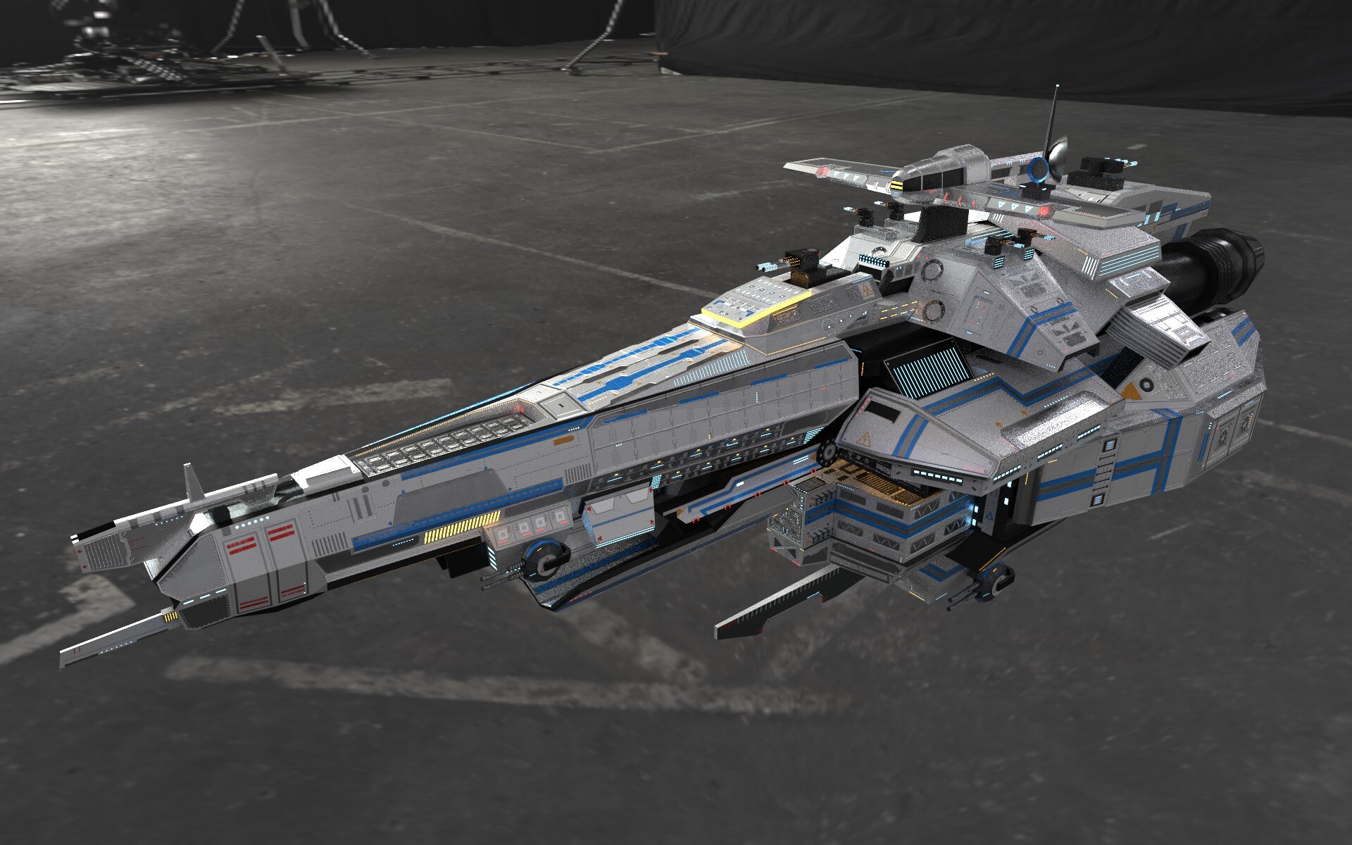 ArtStation - Sci-fi ship white