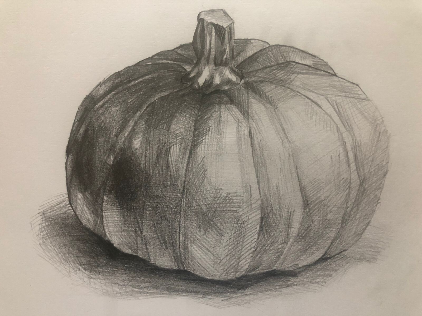 Pumpkin Pencil Drawing