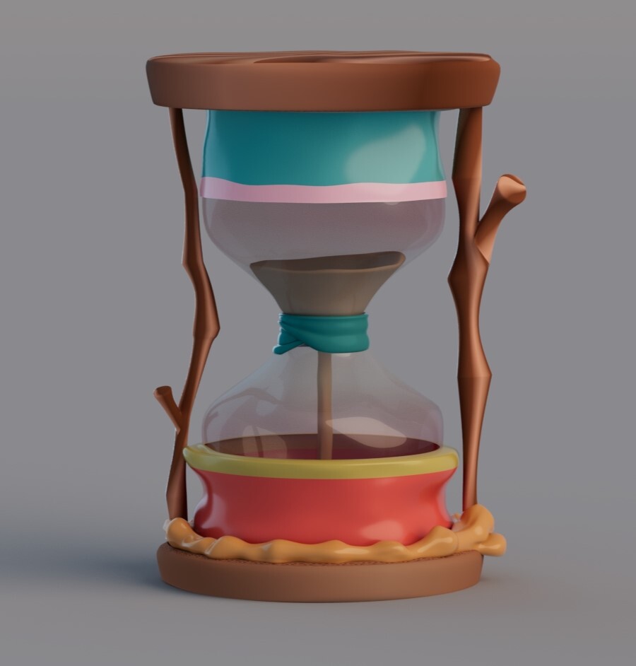 Artstation Hour Glass 3d Modeling