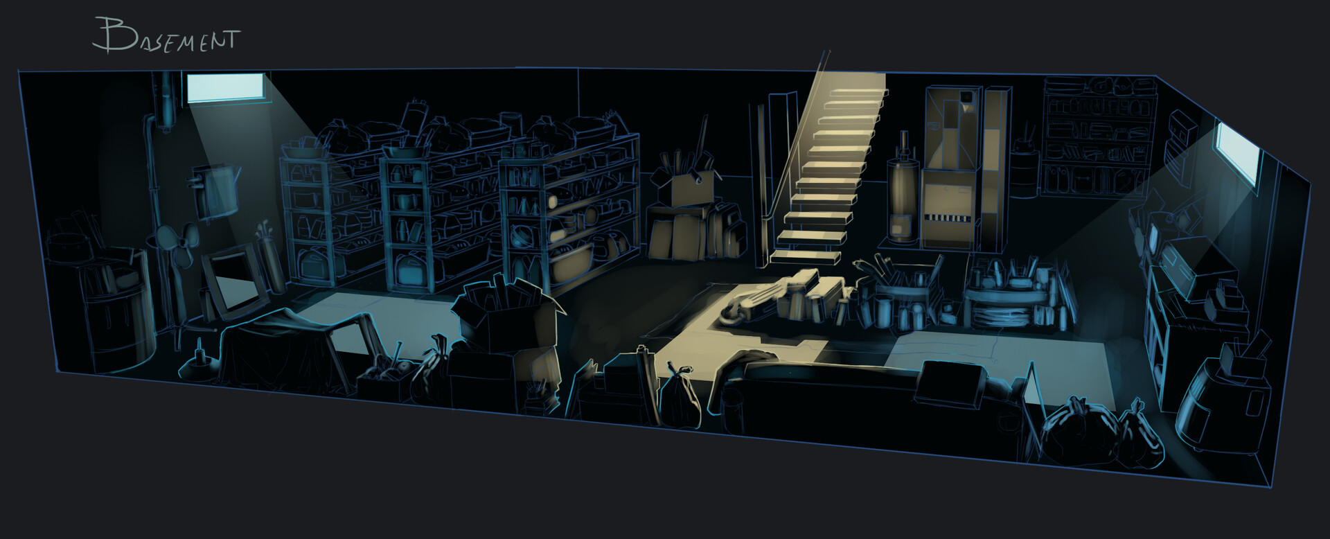 ArtStation - Basement Layout
