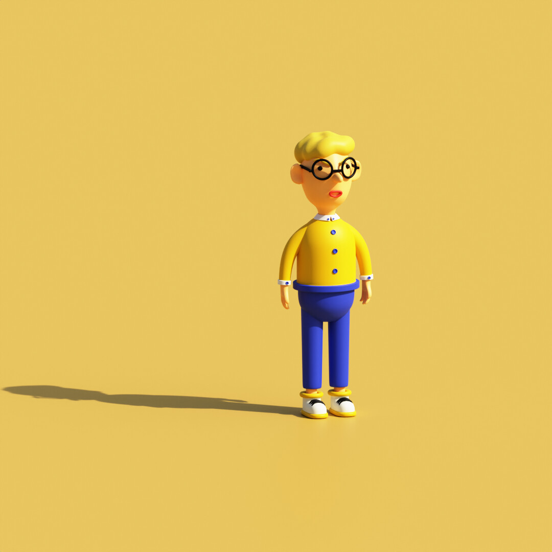 ArtStation - low polygon character models 3d at blender