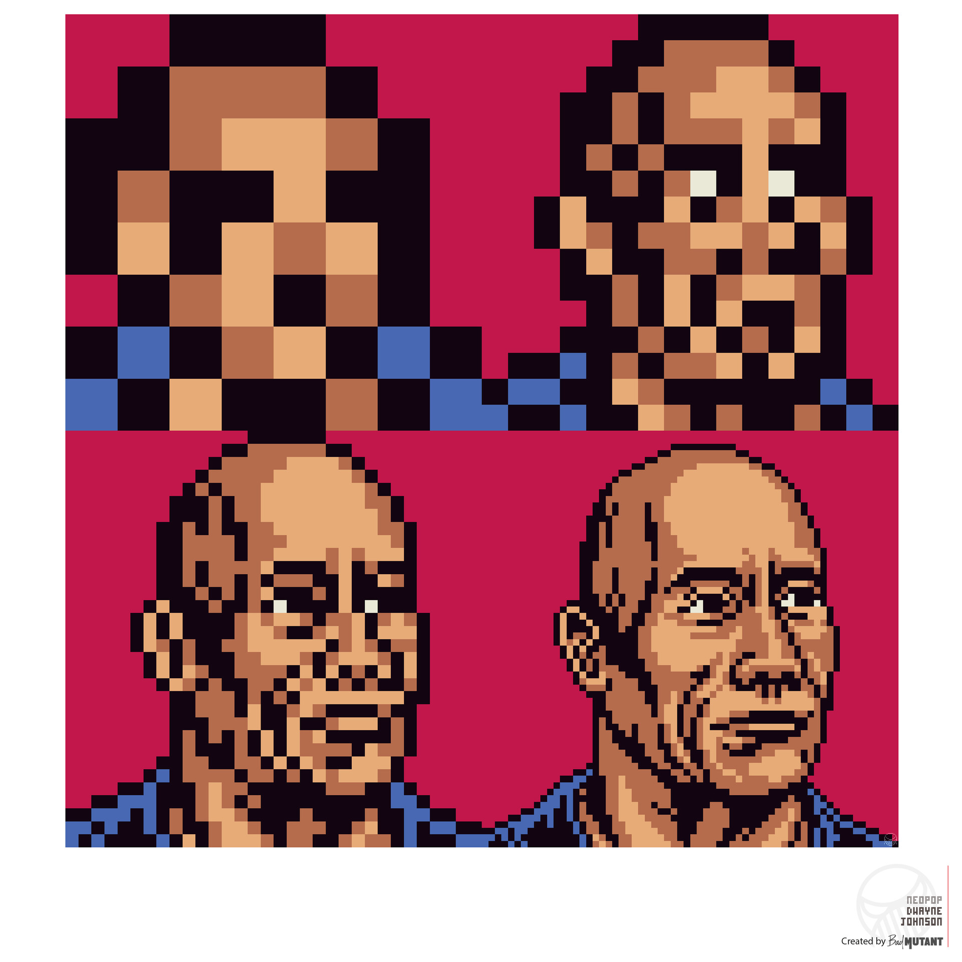 ArtStation - NeoPop Dwayne Johnson