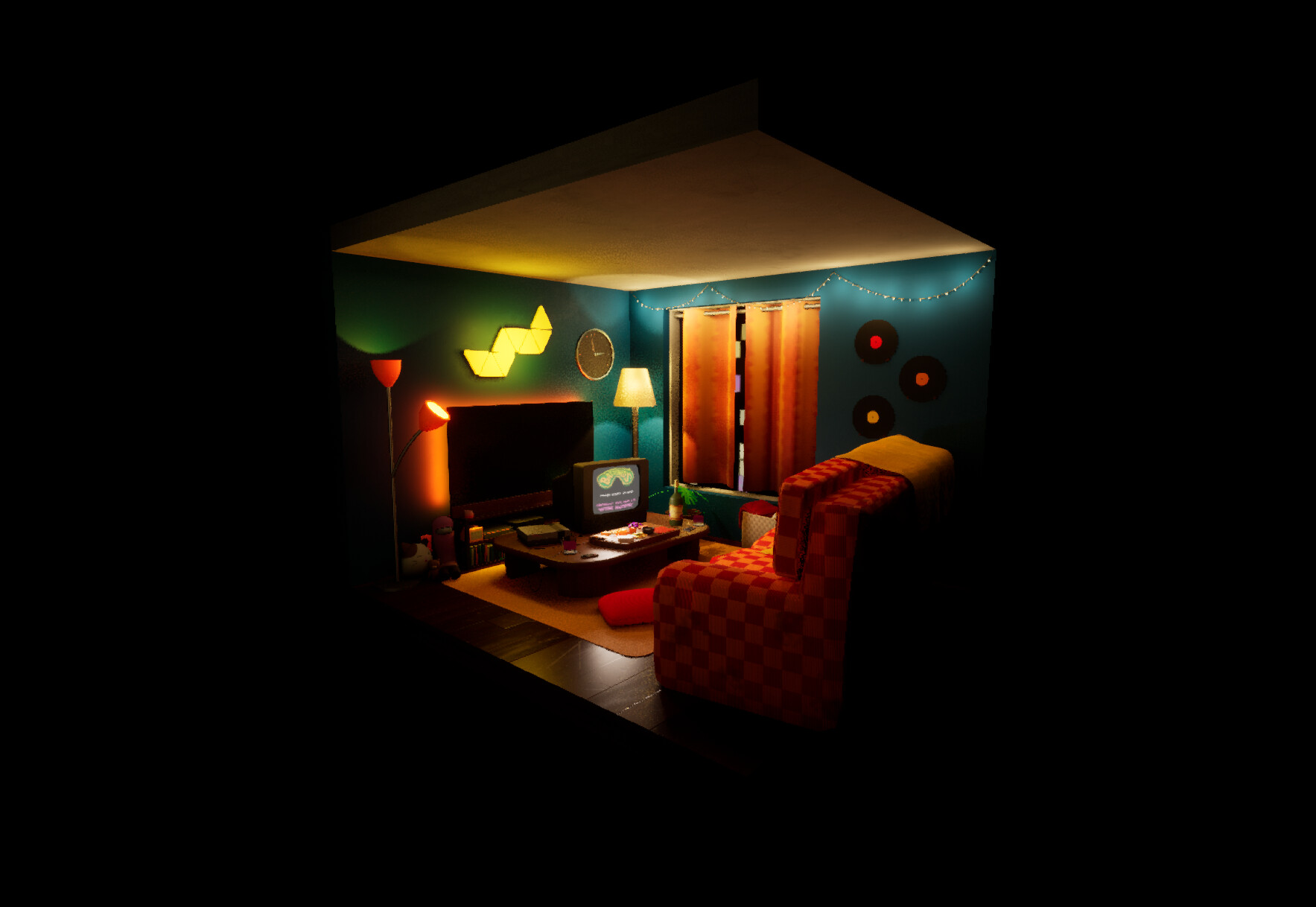 ArtStation - Game Night Diorama