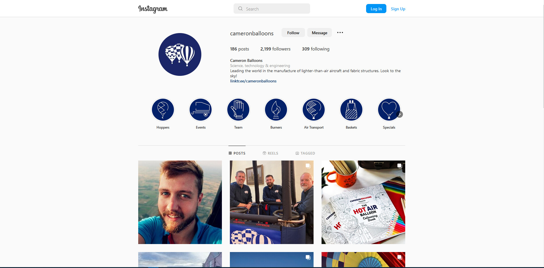 Aidan Barnard - Cameron Balloons Branding