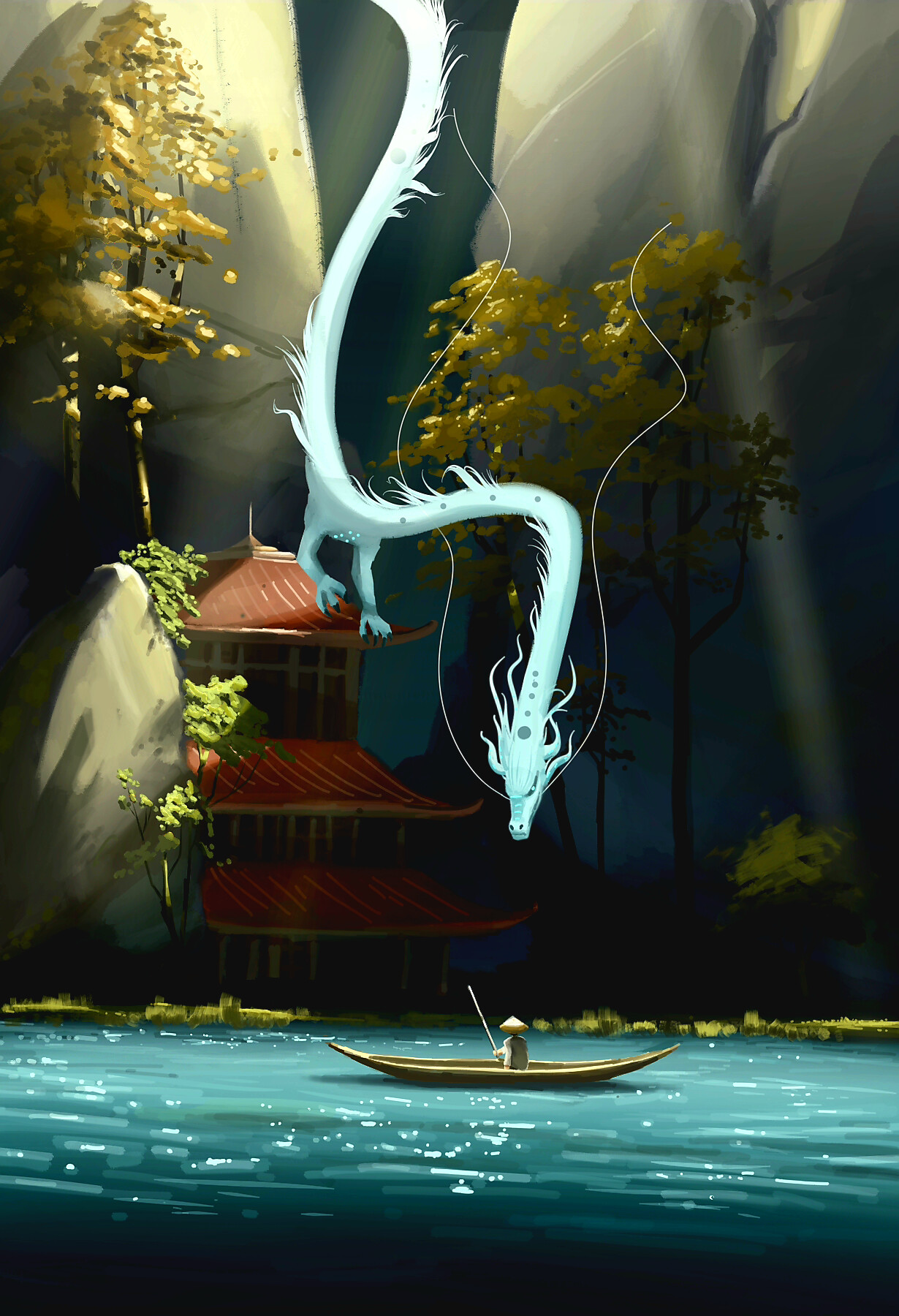 ArtStation - Dragon from above