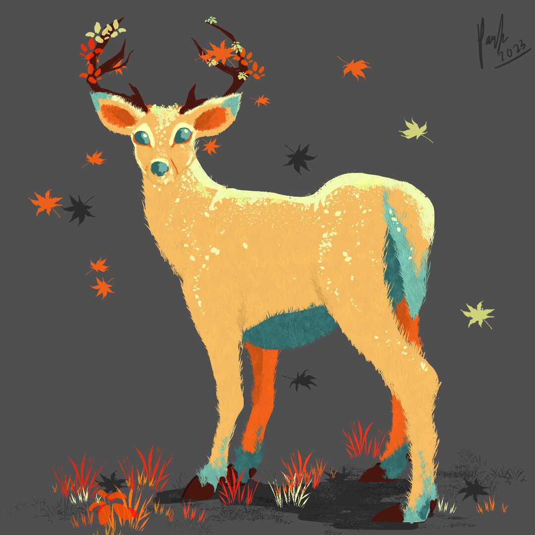 ArtStation - Fall Deer