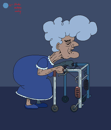 ArtStation - Granny With a Shotgun