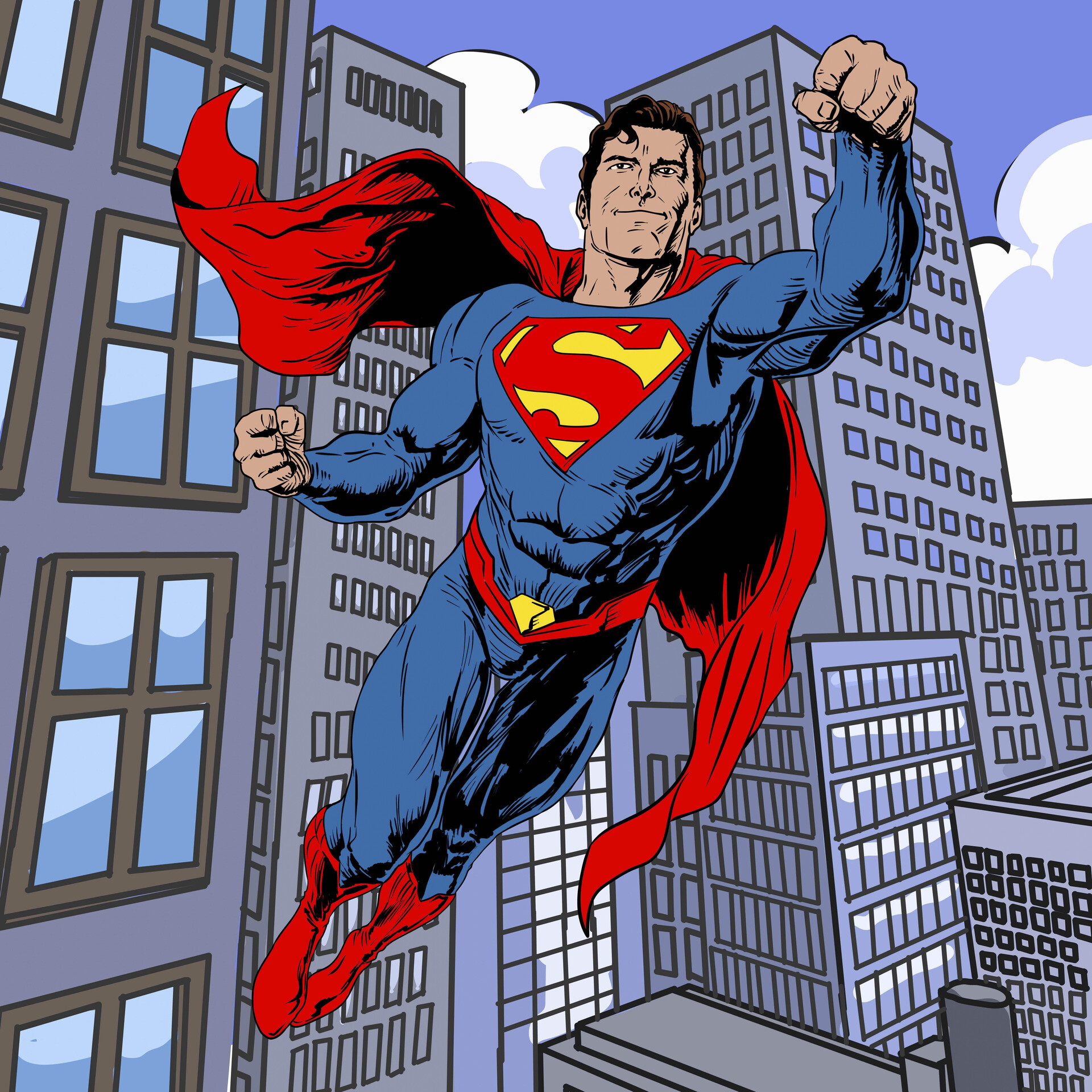 ArtStation - Superman, original illustration from DC, redrew by Pascal ...