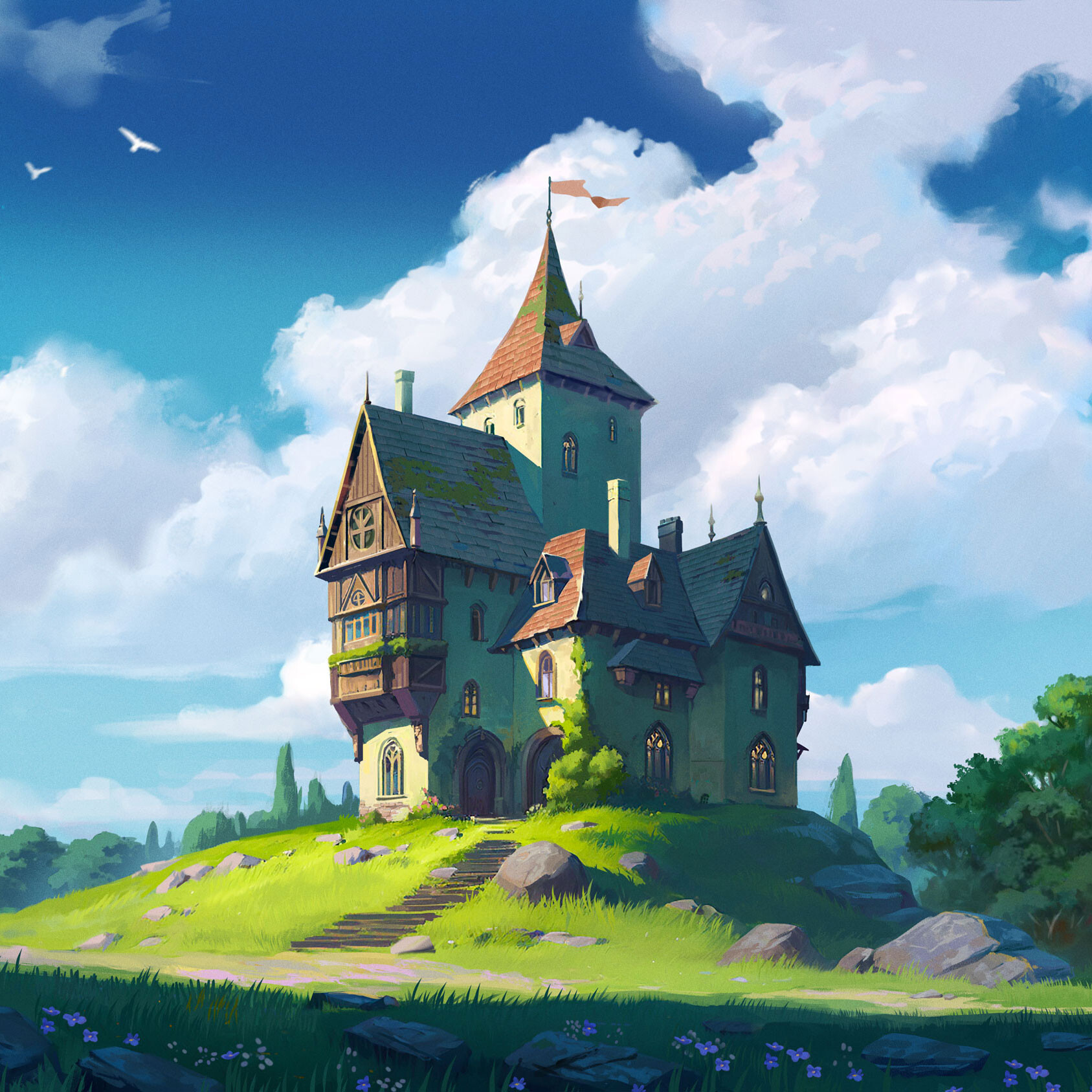 pavel-starikov-arcane-castle-fin-01.jpg (1687×1687)图片_插画（风格化）图片素材-花瓣网