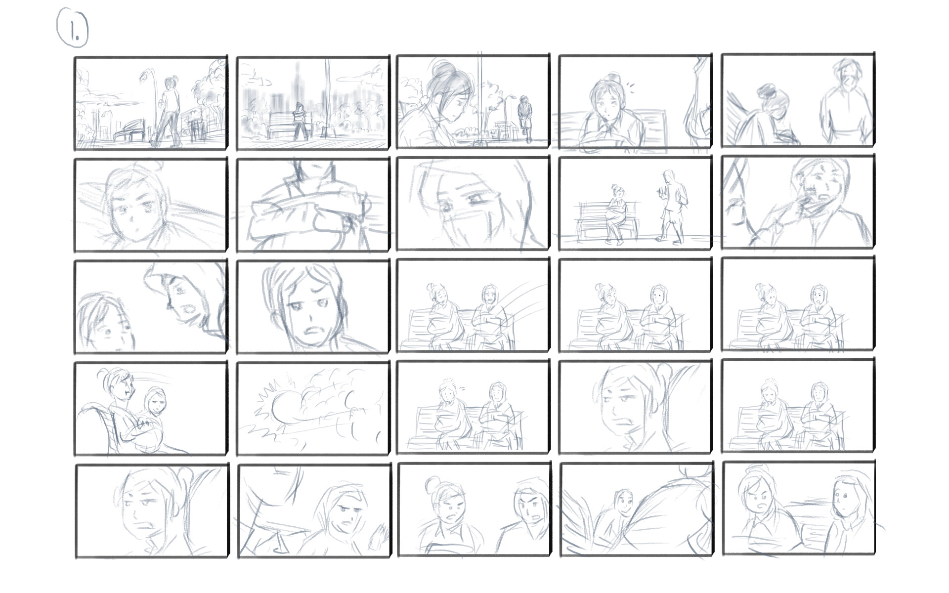 ArtStation - Storyboard of "Nice To Meet You" Film