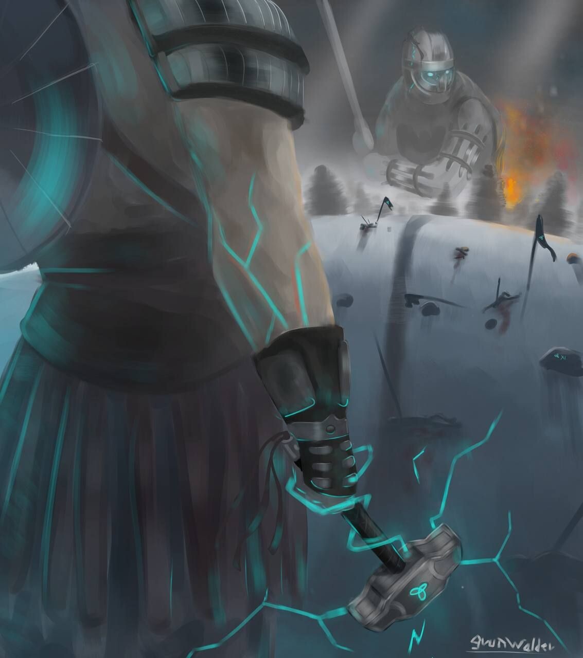 ArtStation - Thor and his hammer Mjolnïr.