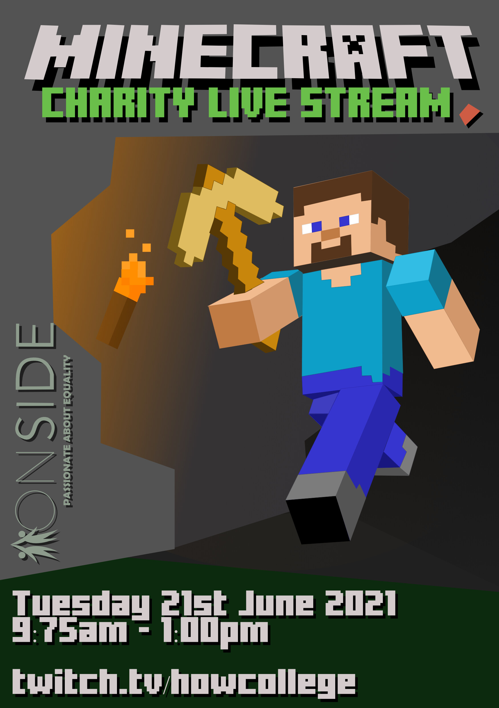 ArtStation - Minecraft Charity live stream poster