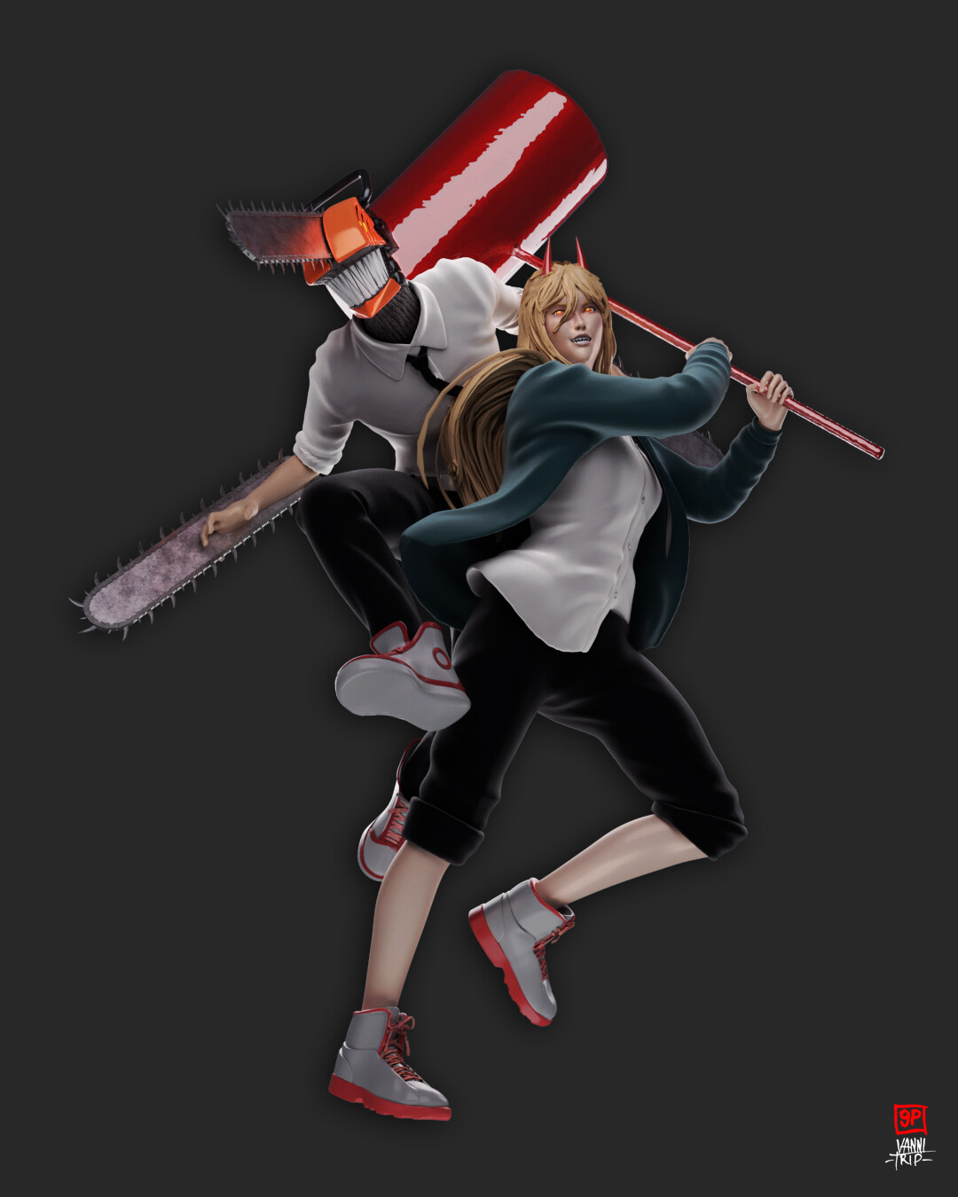 ArtStation - Chainsaw Man, Denji and Power