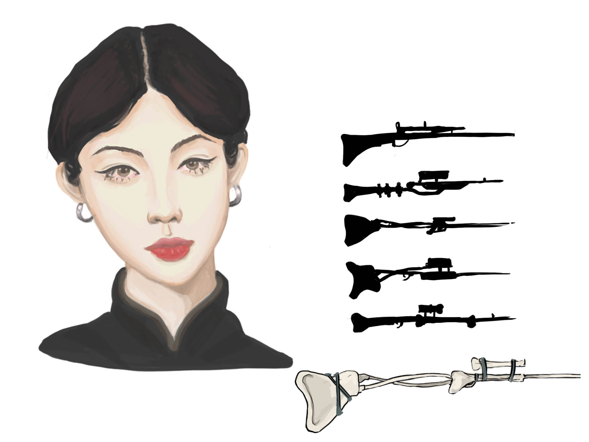 ArtStation - Portrait with Weapons design