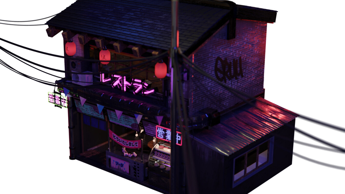 ArtStation - Japanese House Neon