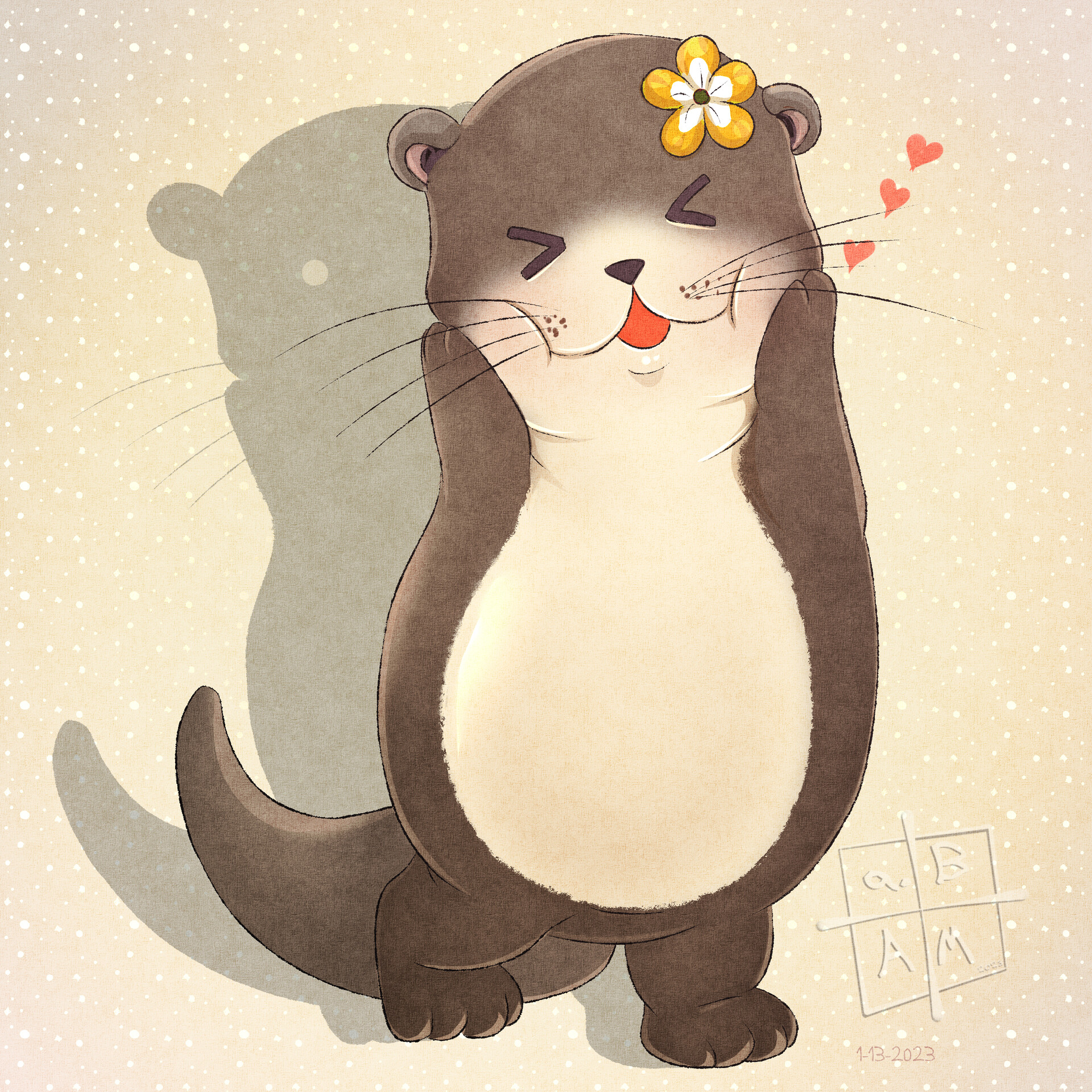 ArtStation - Happy sea otter chibi