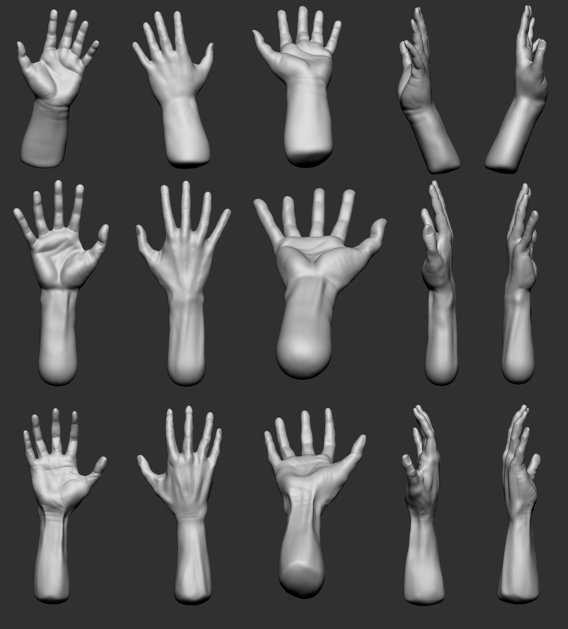 ArtStation - Hands Practice - Zbrush