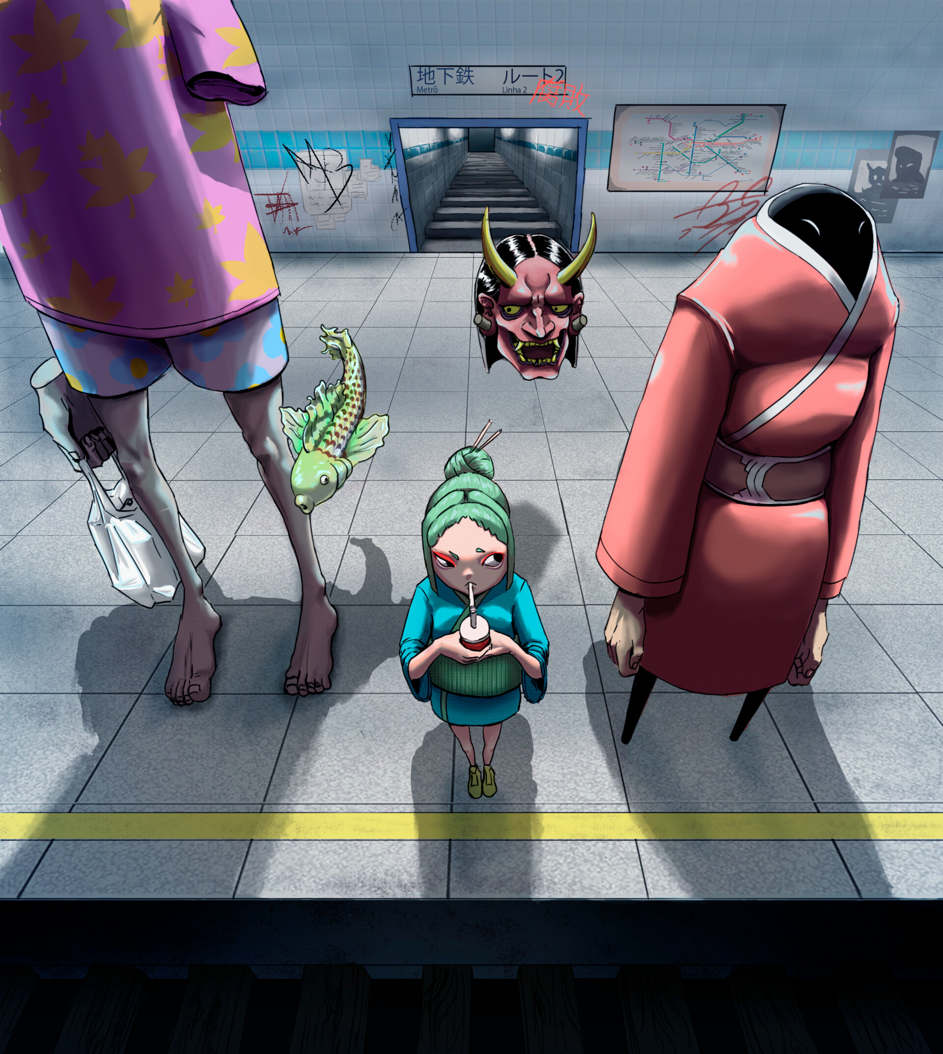 ArtStation - Illustration Metro fantasy