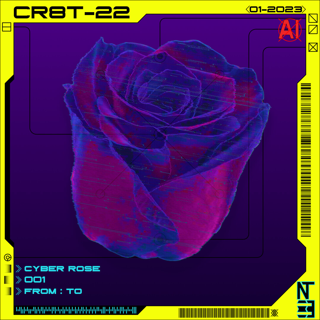 ArtStation - Cyber frame & rose