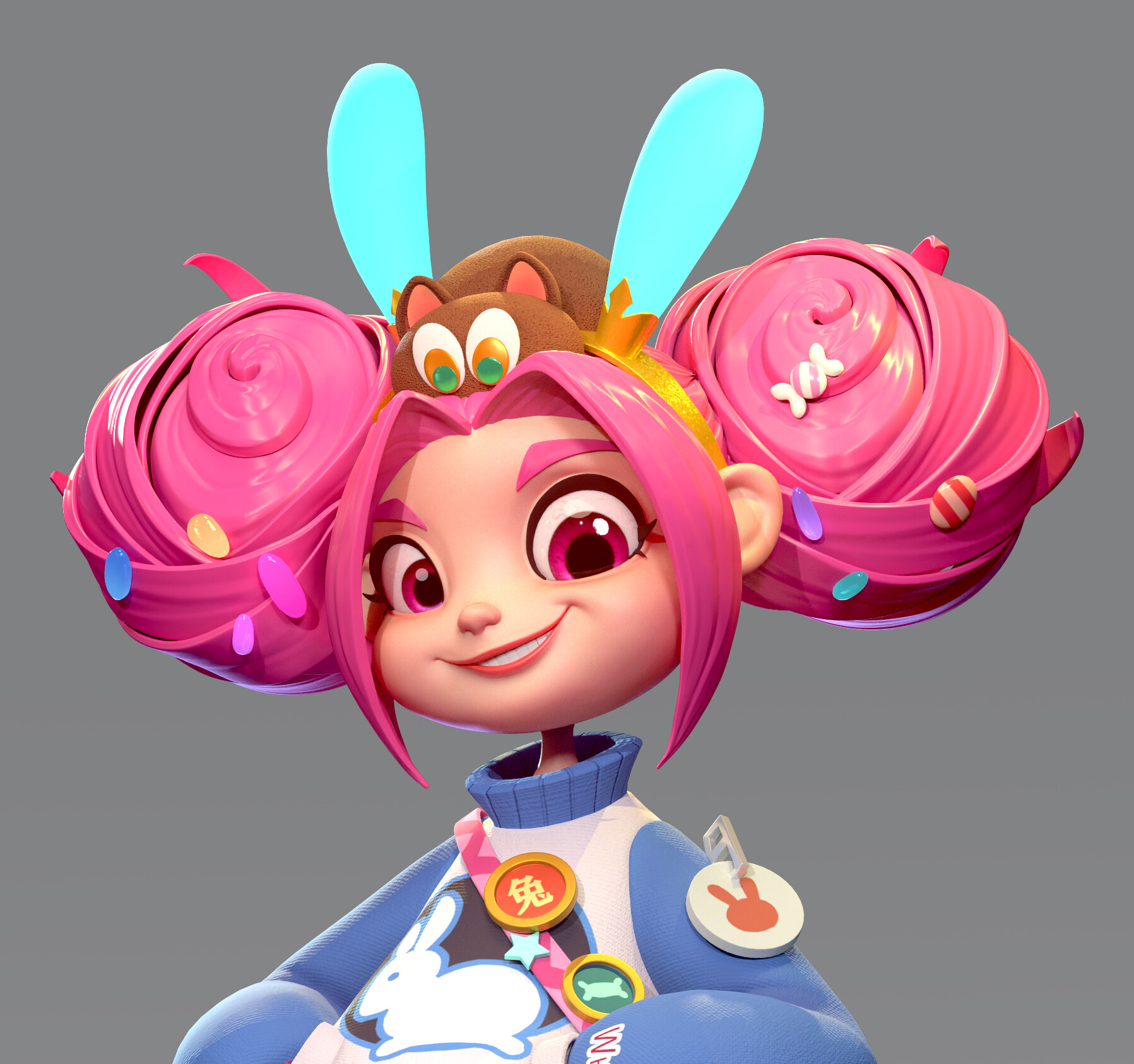 ArtStation - rabbit，girl