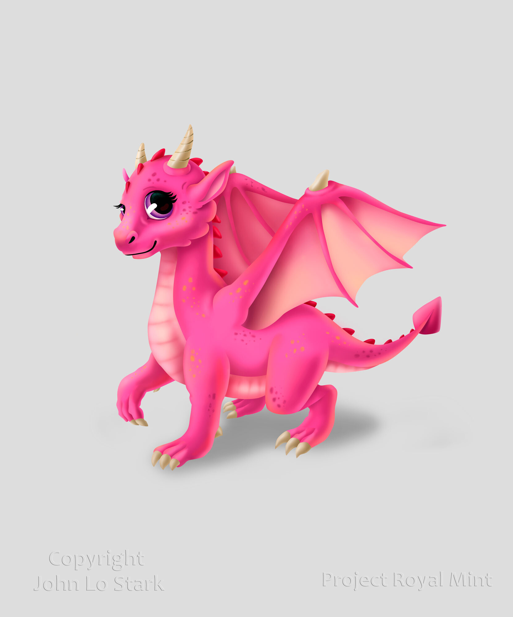 ArtStation - Pink dragon