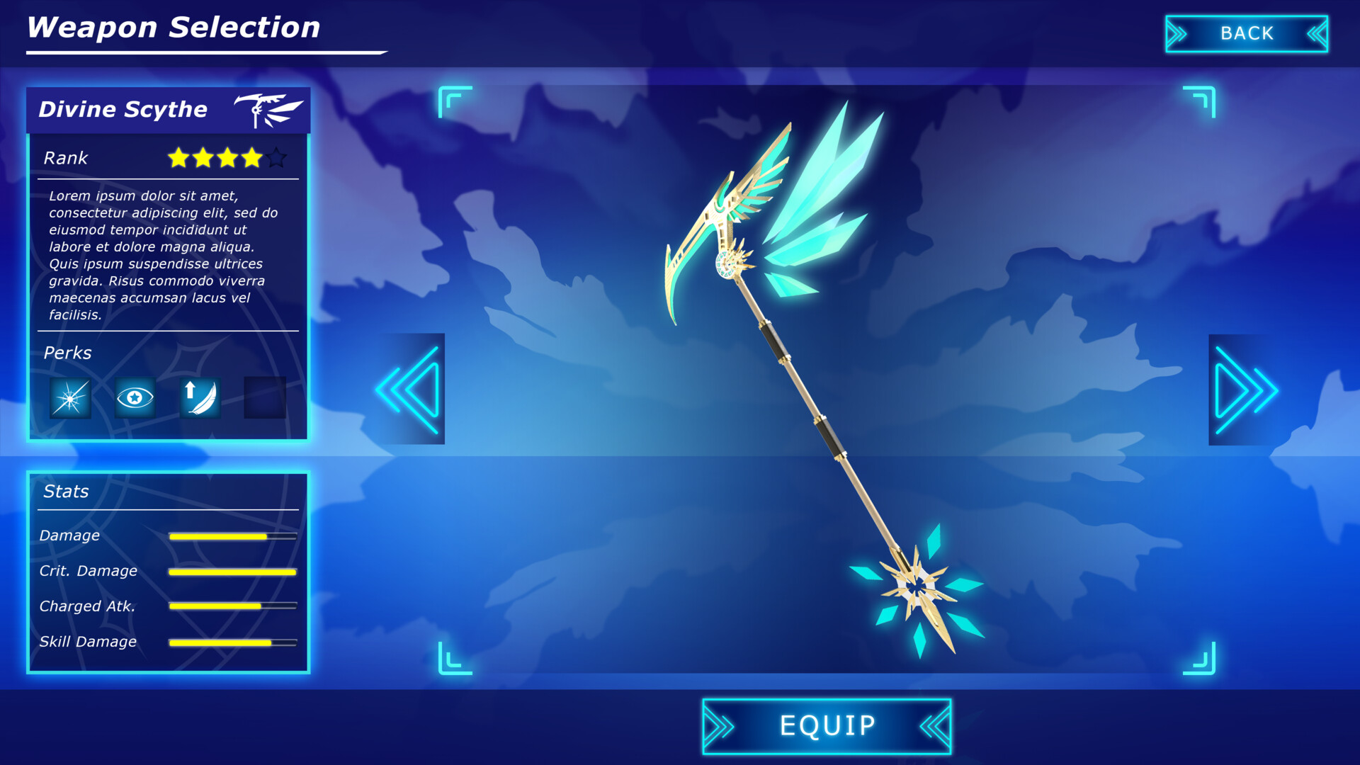 ArtStation - UI - Choose Your Weapon