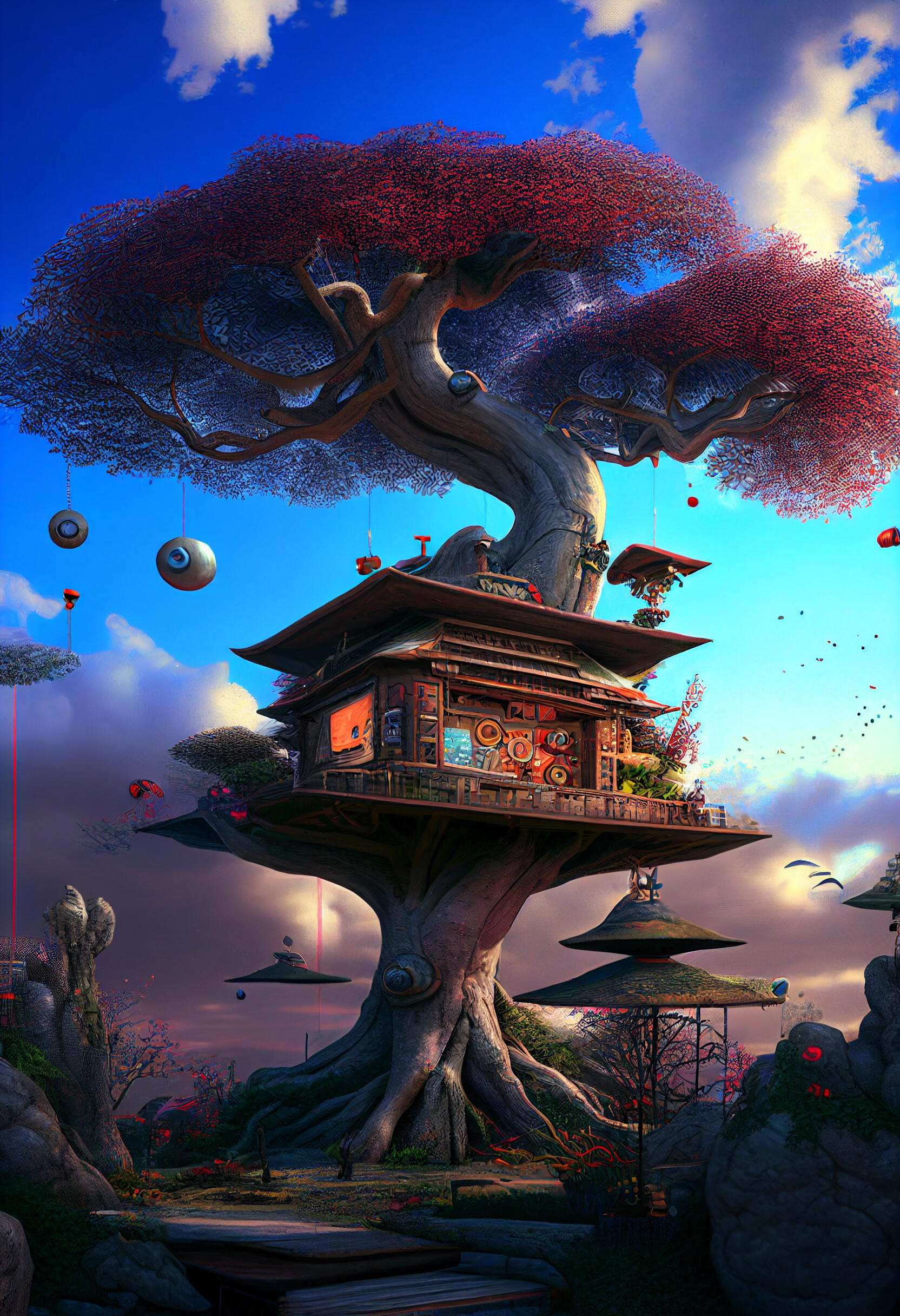 ArtStation - Day 133: The Surreal Treehouse