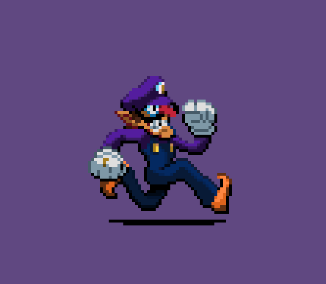 Waluigi Gif Im Making Pixil Waluigi Sprites Here Is What I Got So Far