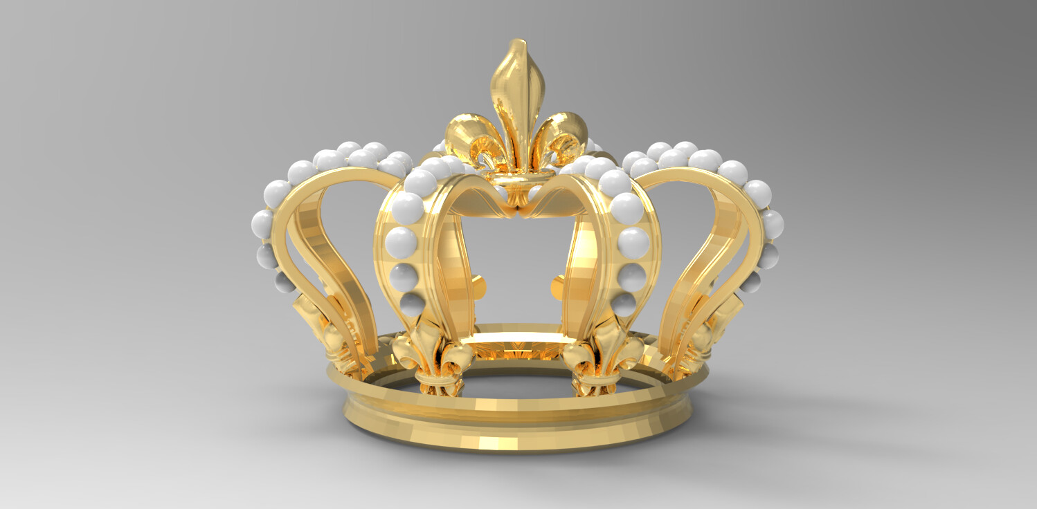 David Lee - Ornate Royal Crown 3D Model 3D print model