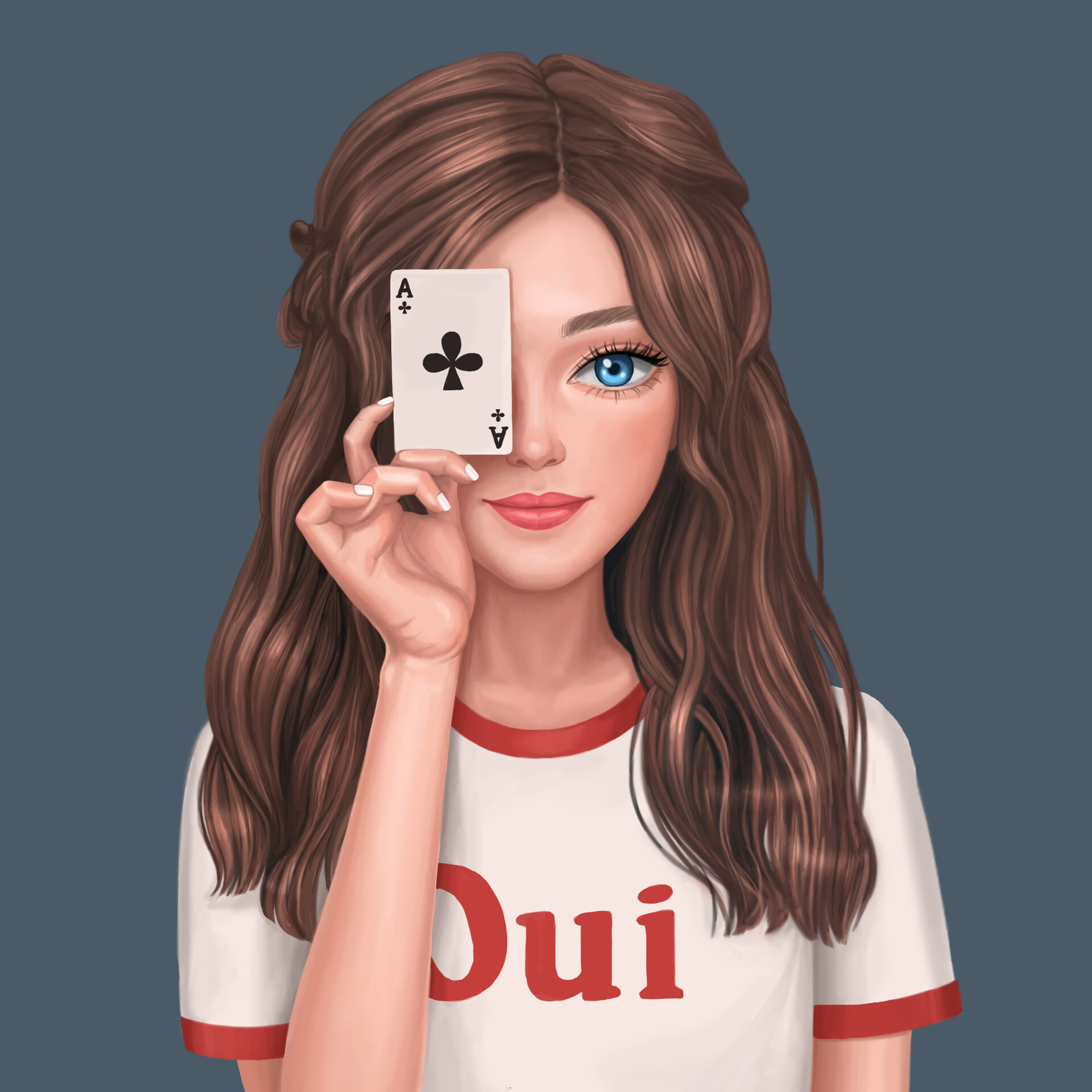 ArtStation - Girl with card
