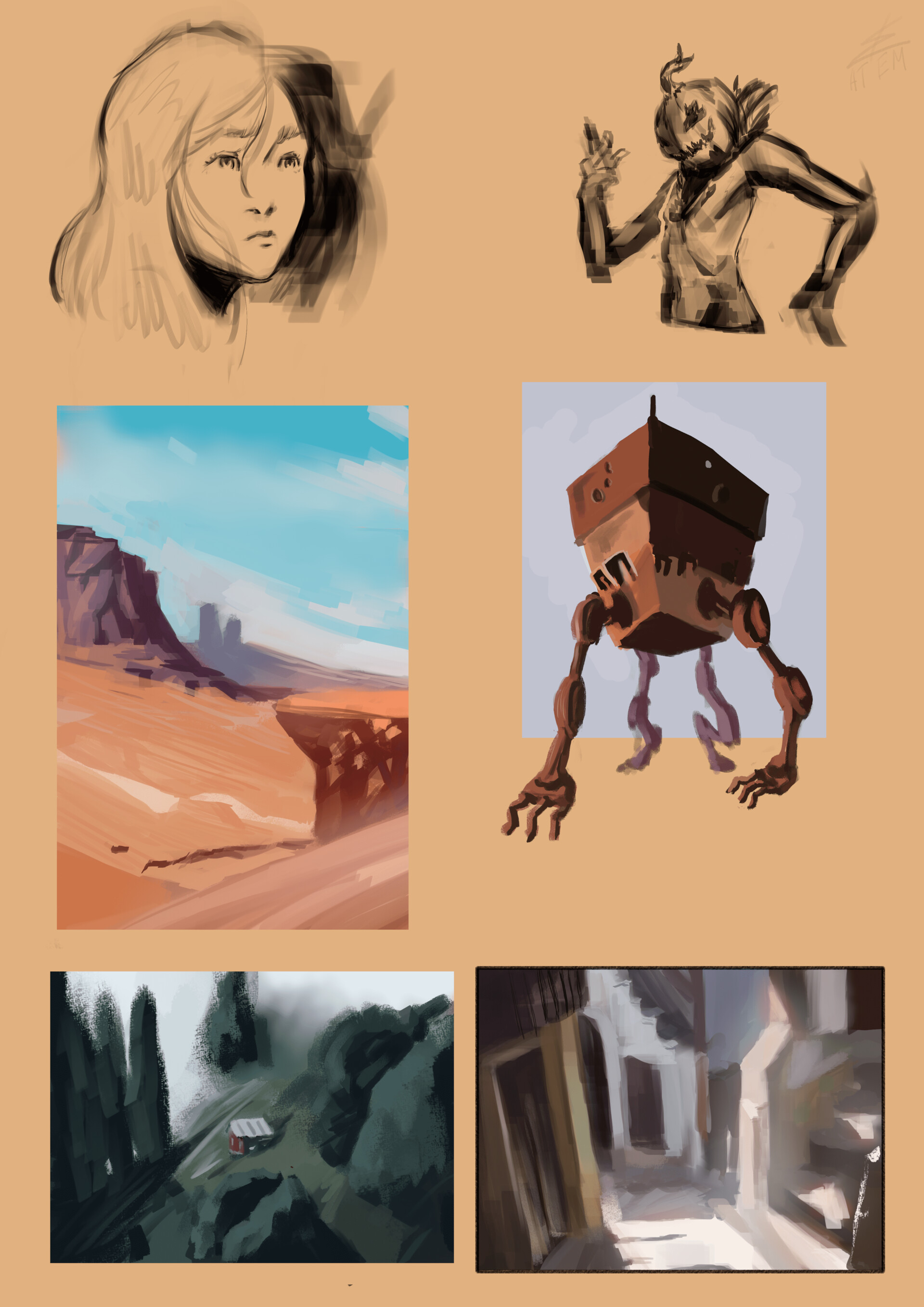 ArtStation - Digital Sketch/Concept(Testing brushes)