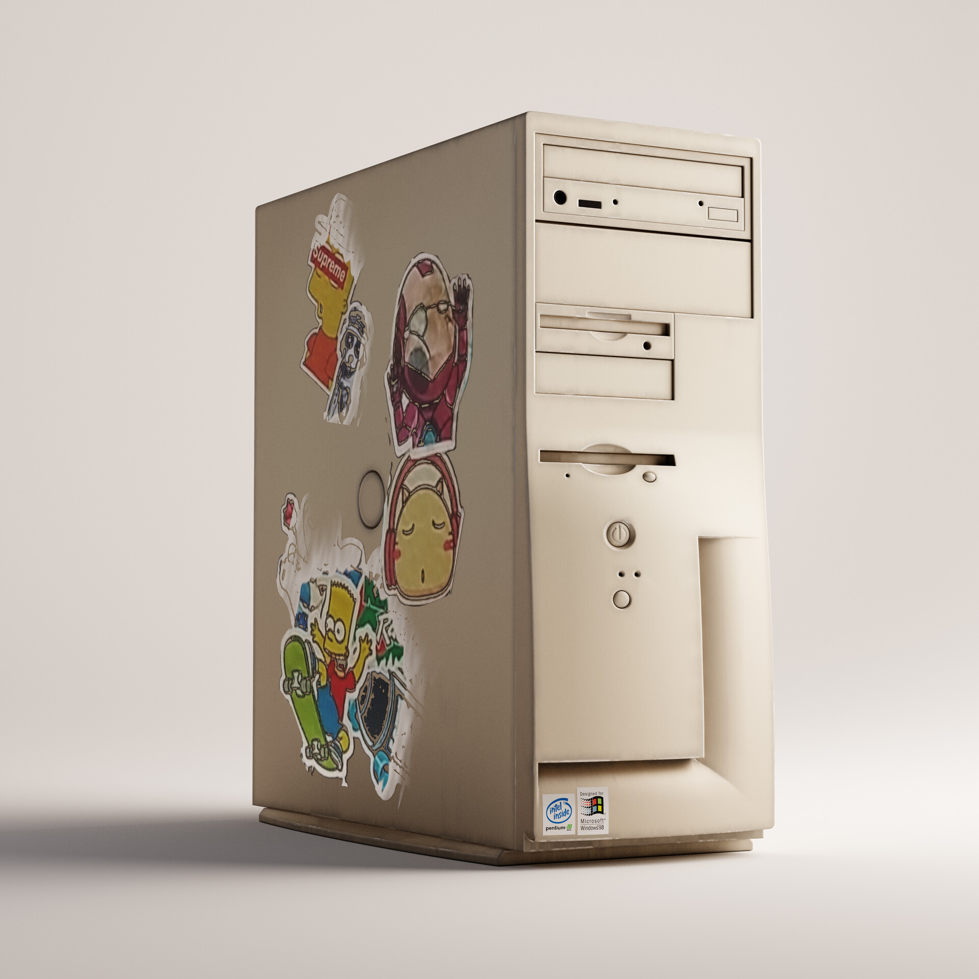 ArtStation - Nostalgia - PC case model and shader