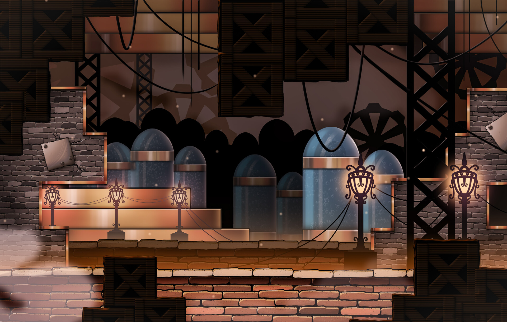 ArtStation - Steampunk 2D game concept