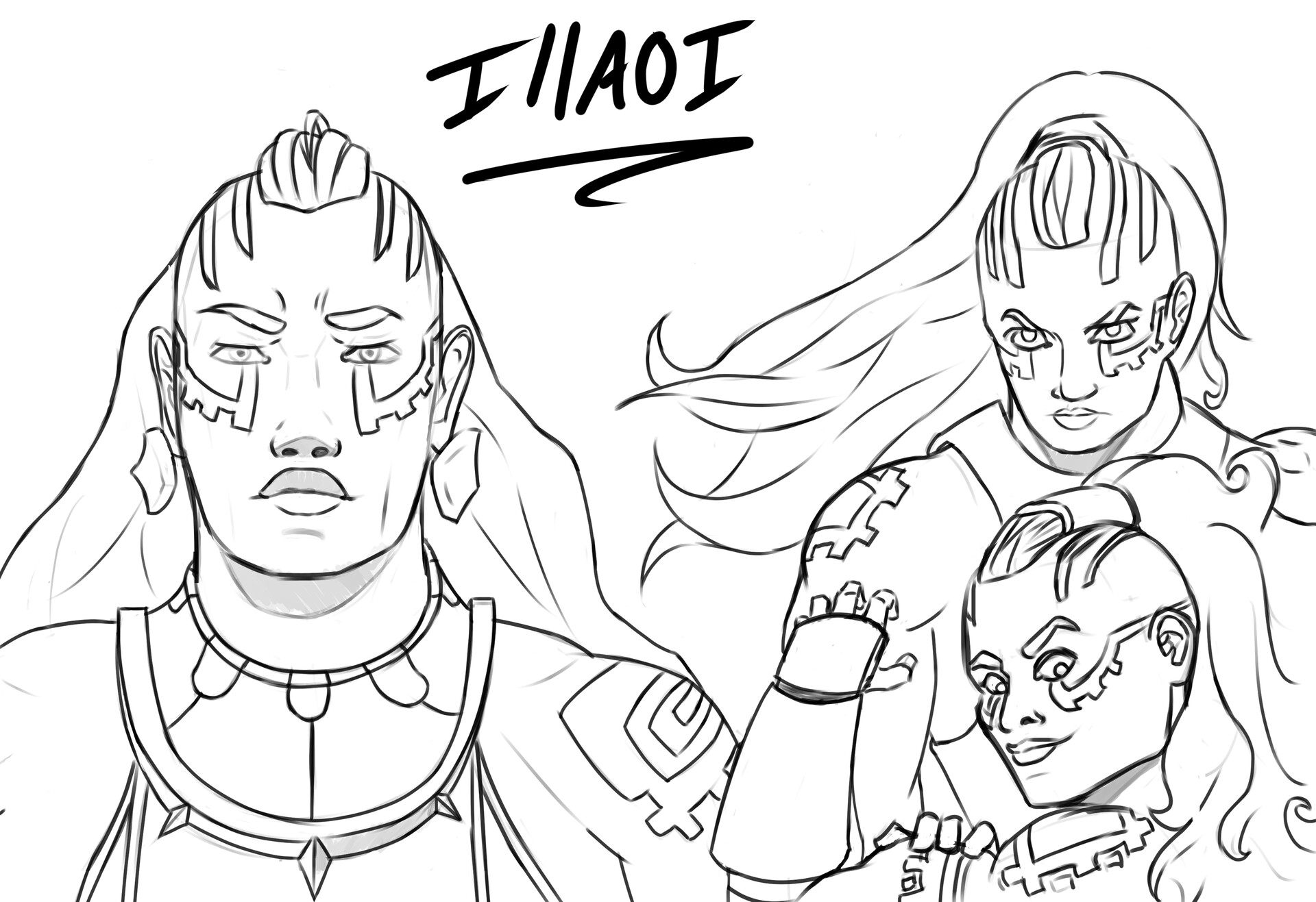 ArtStation - LOL Illaoi Character Sheet - Study