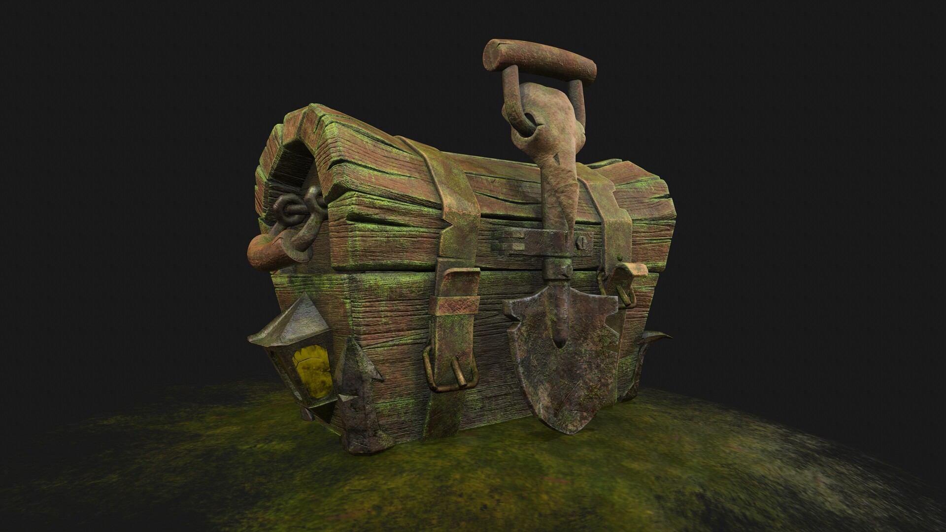 ArtStation - Treasure Chest - Mossy Rainforest Theme