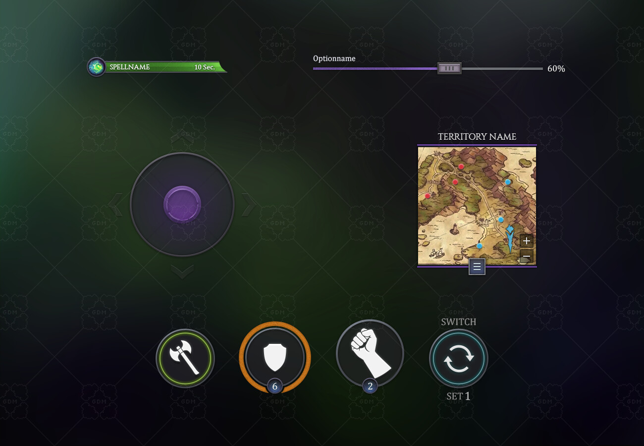 ISPOLIN DESIGN - PURPLE LAND – RPG & MMO – Game Interface